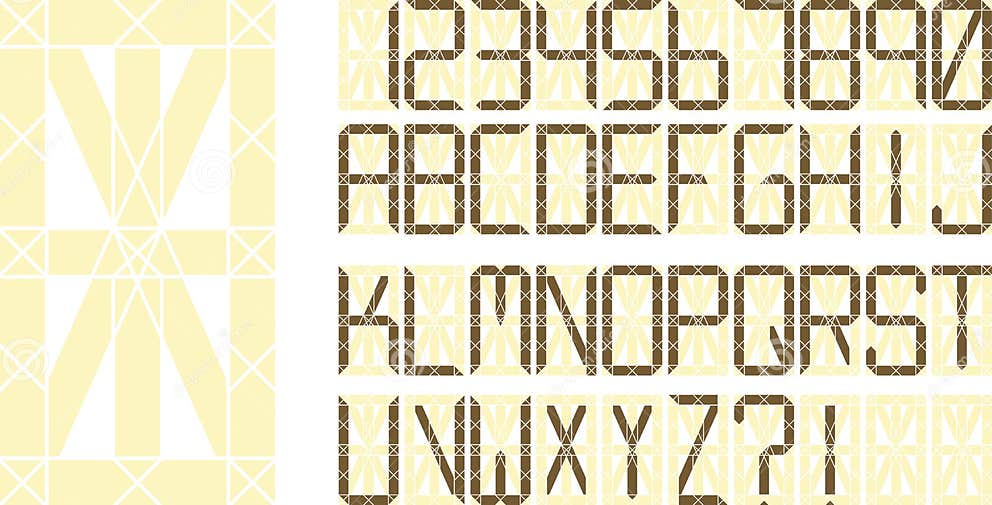 Digital font stock vector. Illustration of symbols, style - 38204328