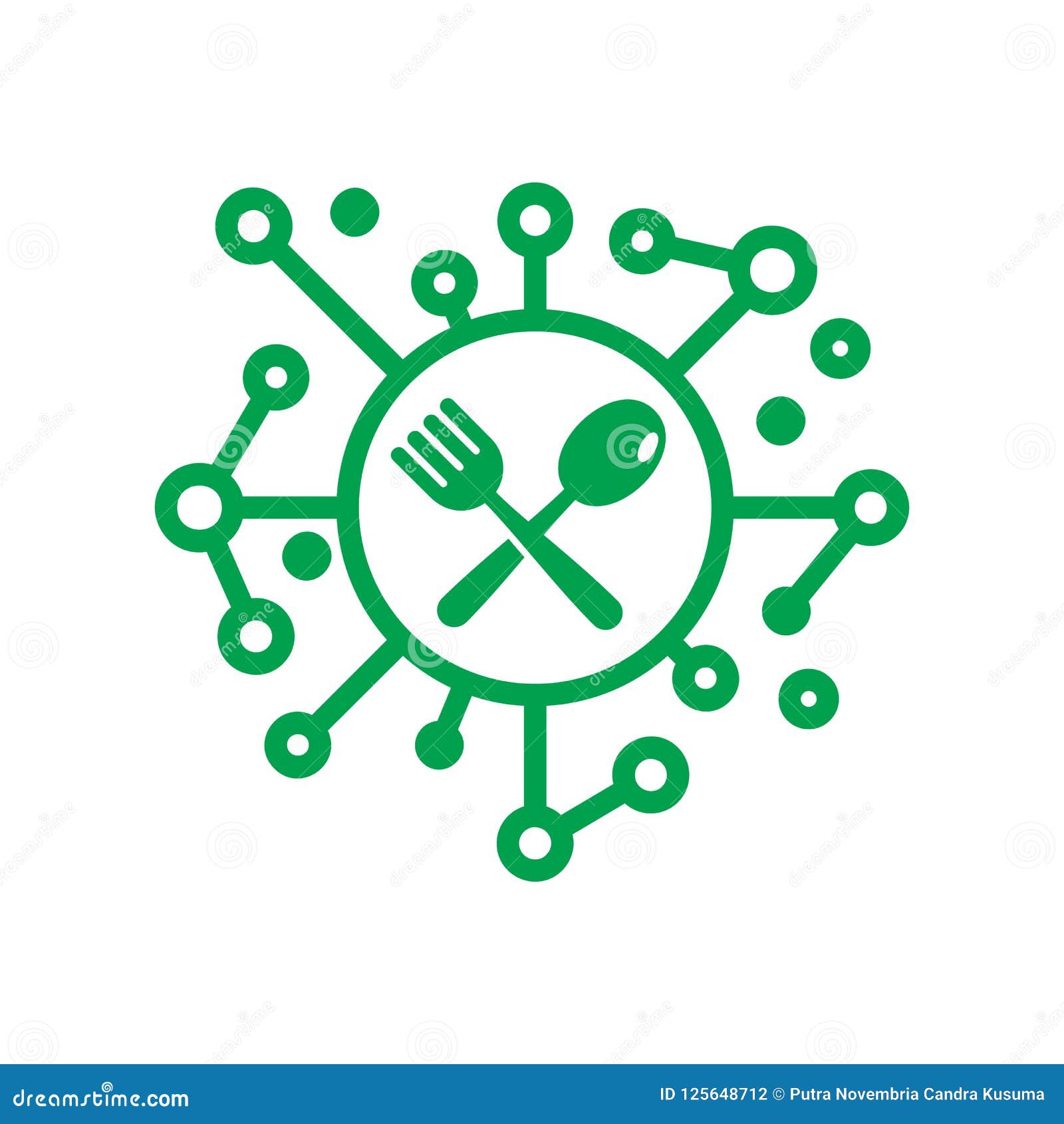 Digital Food Logo Icon Design Stock Vector - Illustration of branding ...