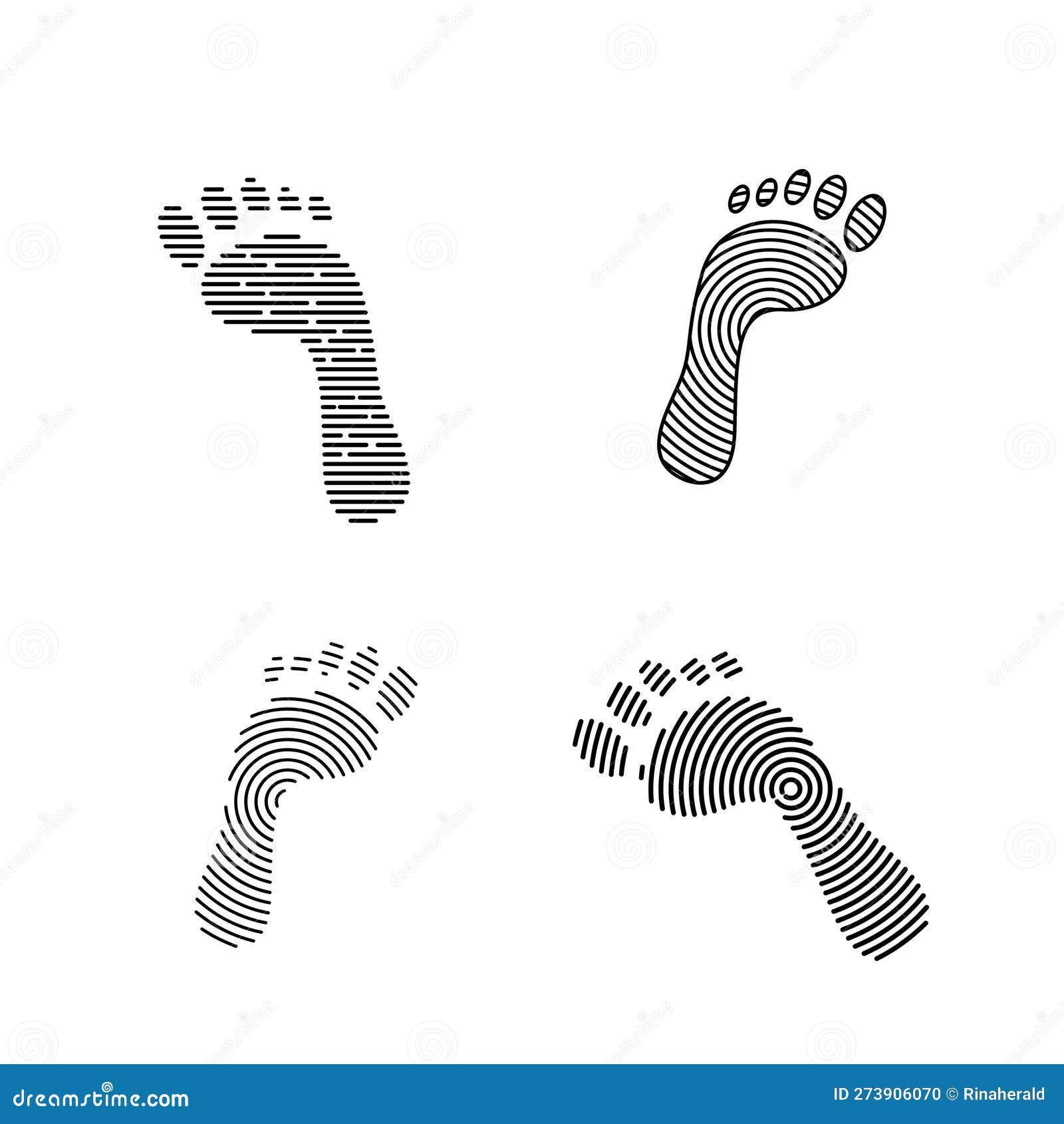 Digital Footprint Logo Icon Design Illustration Set Stock Illustration ...
