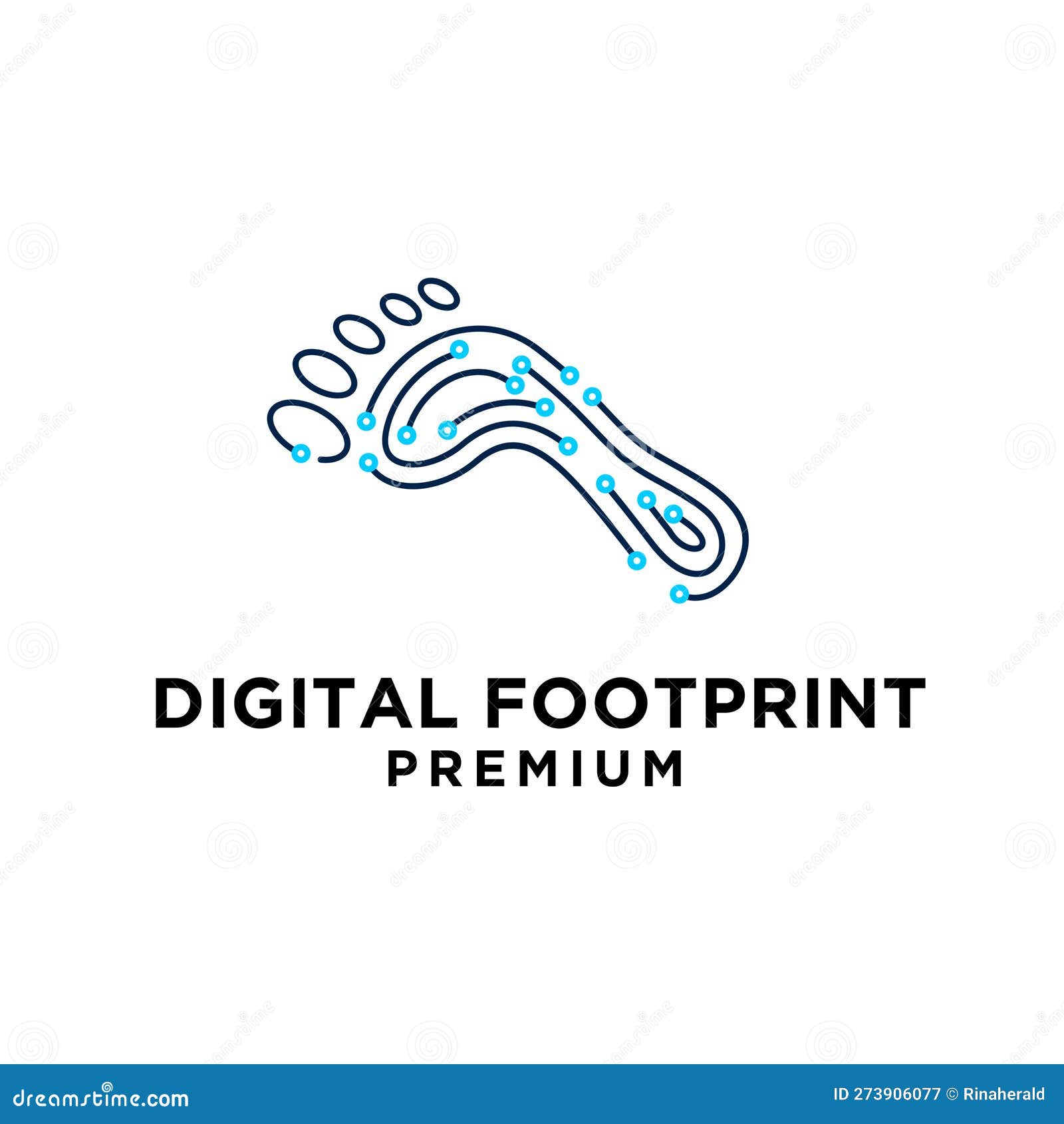 Digital Footprint Logo Icon Design Illustration Stock Illustration ...