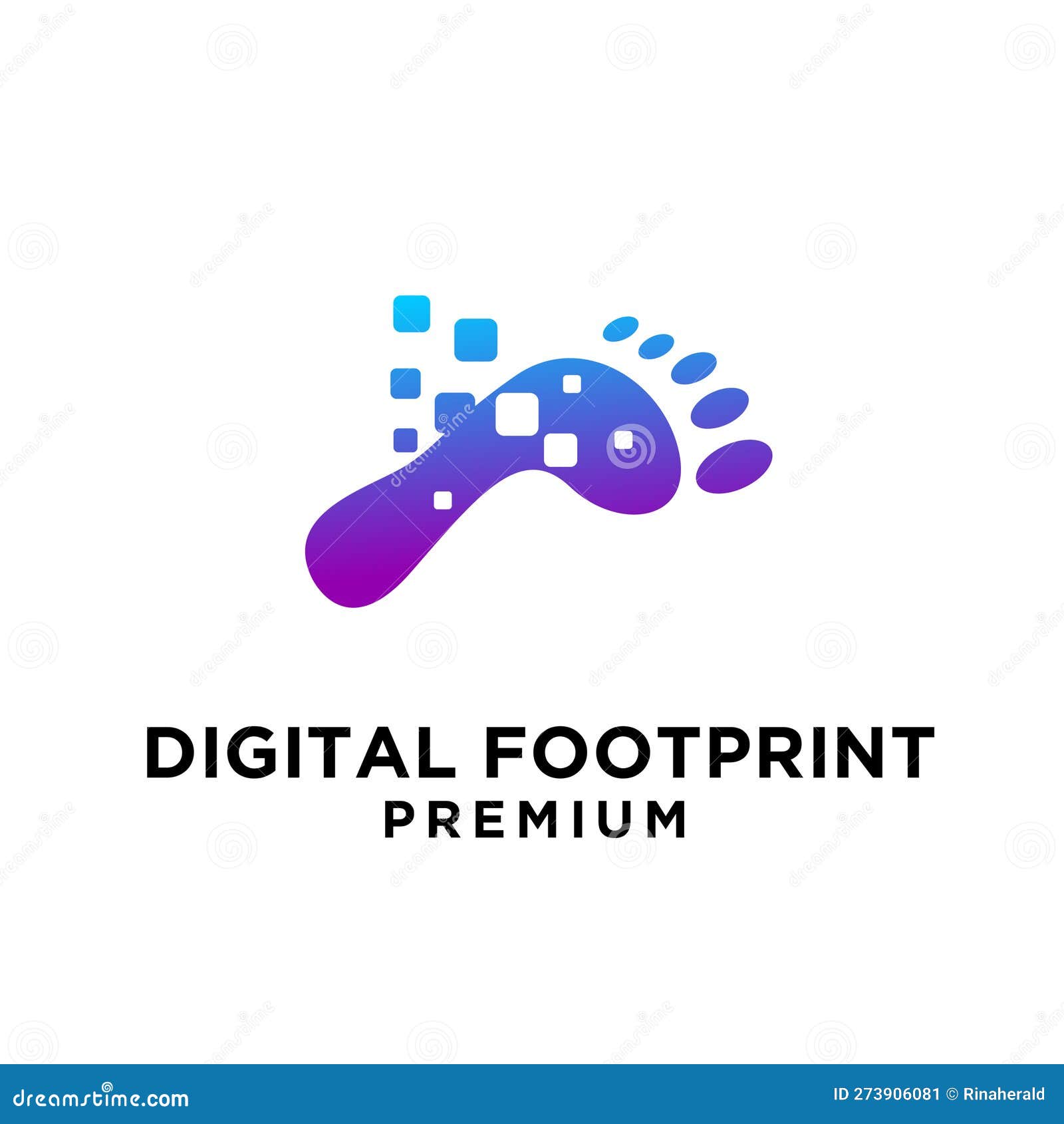 Digital Footprint Logo Icon Design Illustration Stock Illustration ...