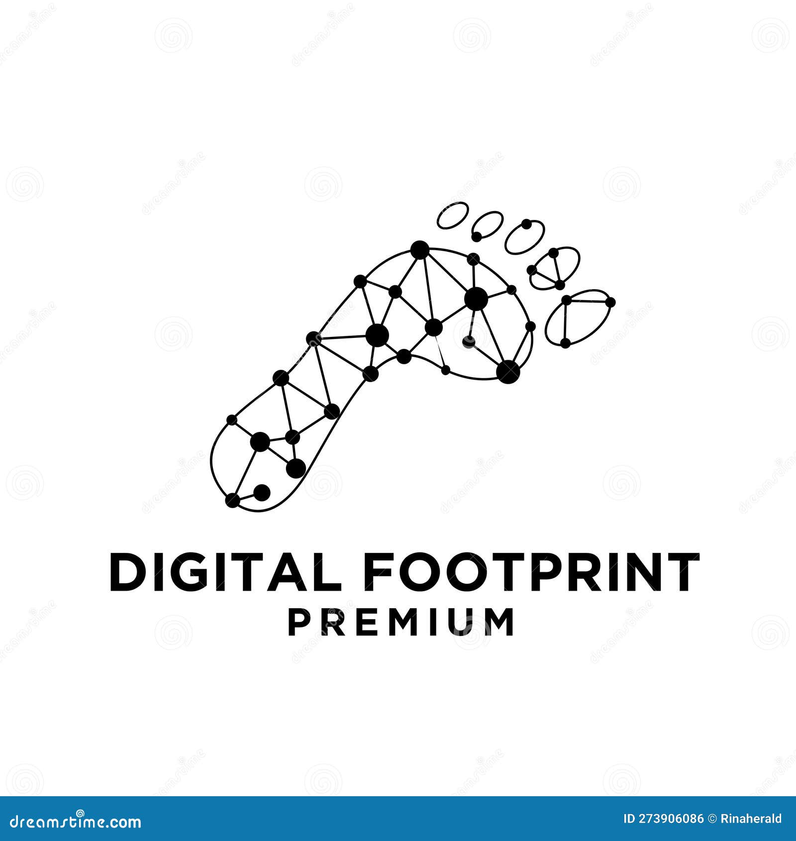 Digital Footprint Logo Icon Design Illustration Stock Illustration ...