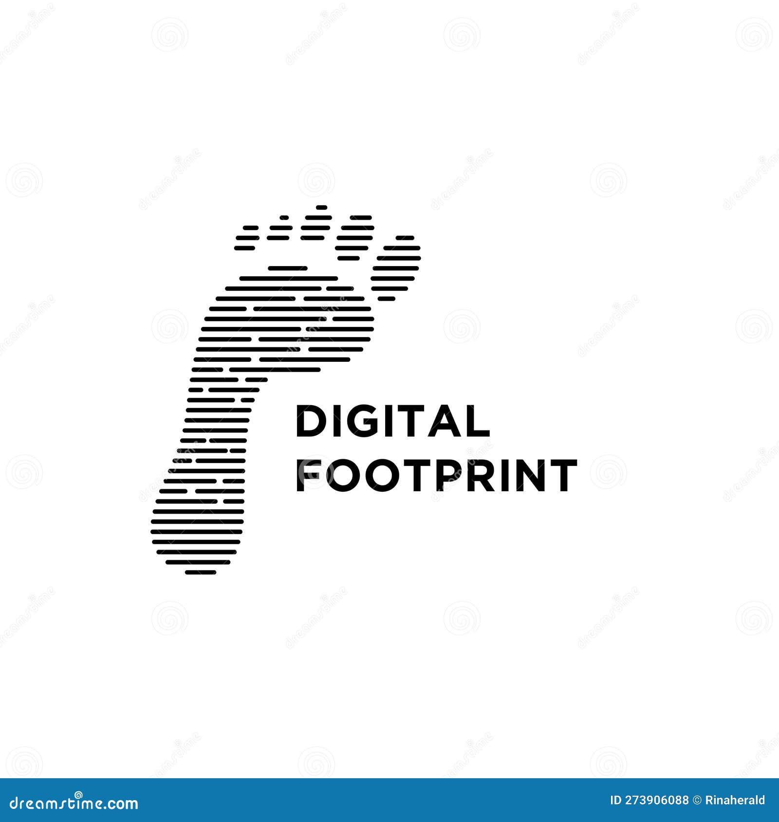 Digital Footprint Logo Icon Design Illustration Stock Illustration ...