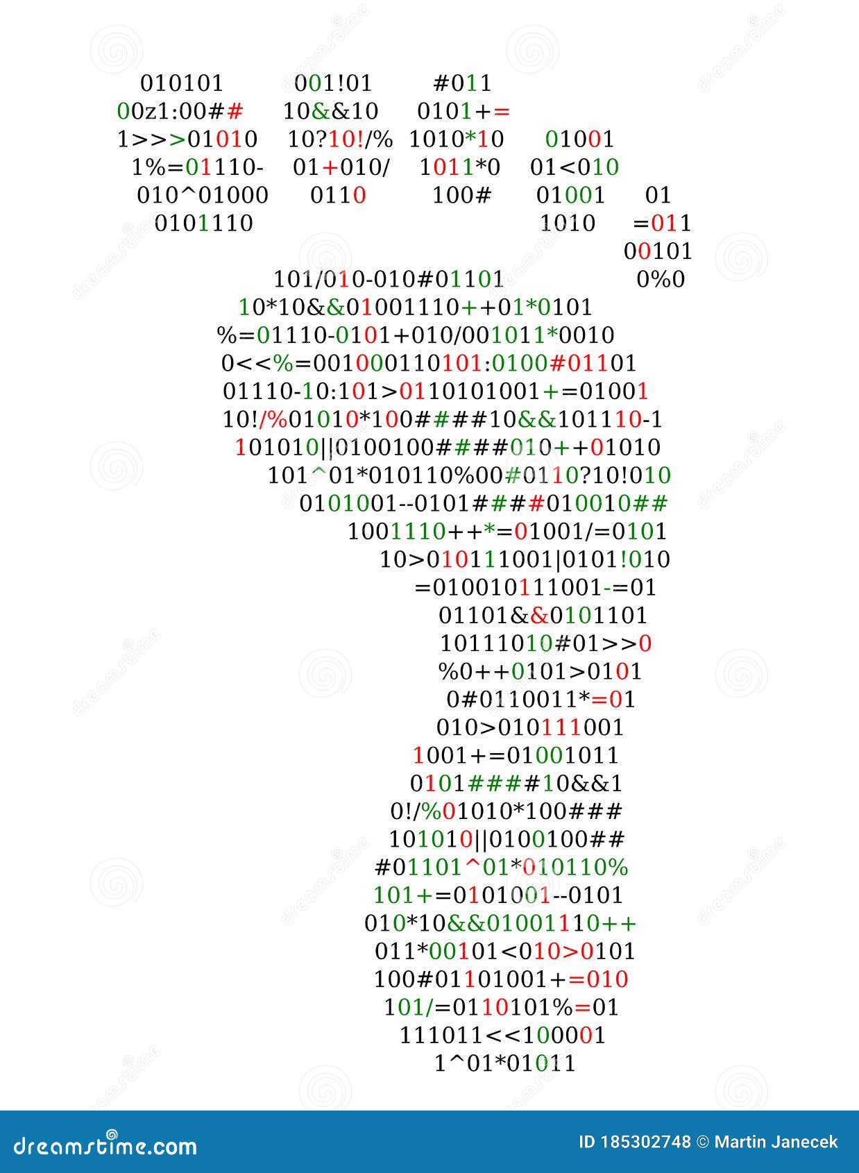 Digital Footprint Text Over Hex Code Illustration | CartoonDealer.com ...
