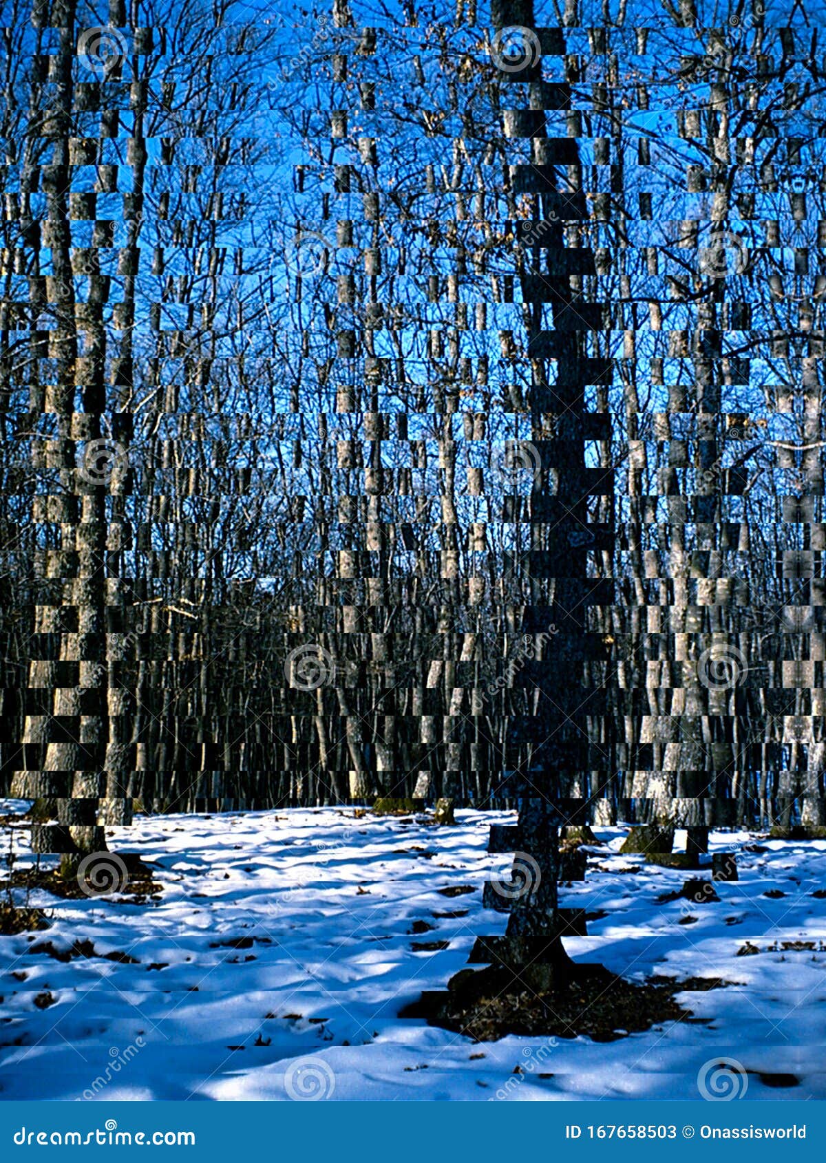 Digital Forest Abstract Art Background Trees Stock Image - Image of ...