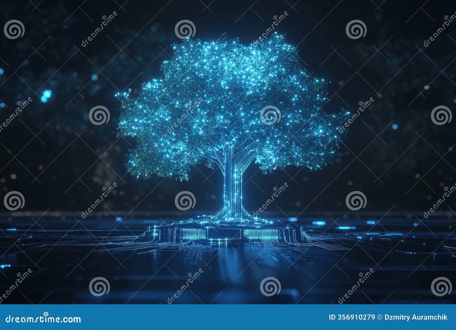 In A Digital Forest, An AI Tree With Circuit Board Links Embodies ...