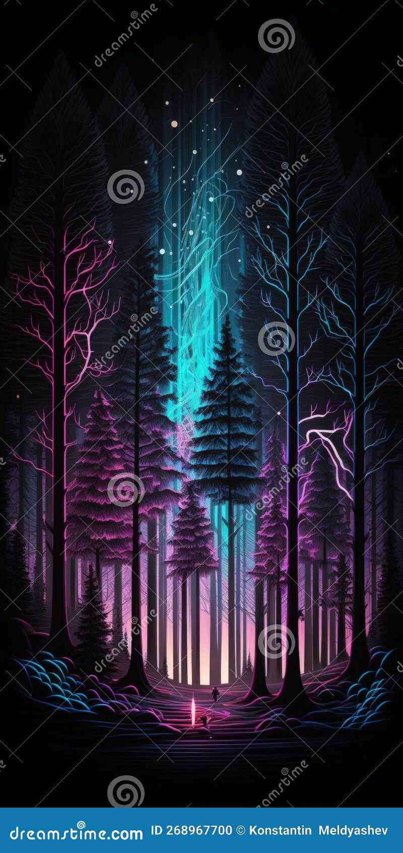 Digital Forest Cabin With Clouds In Ps1 Style Royalty-Free Stock ...