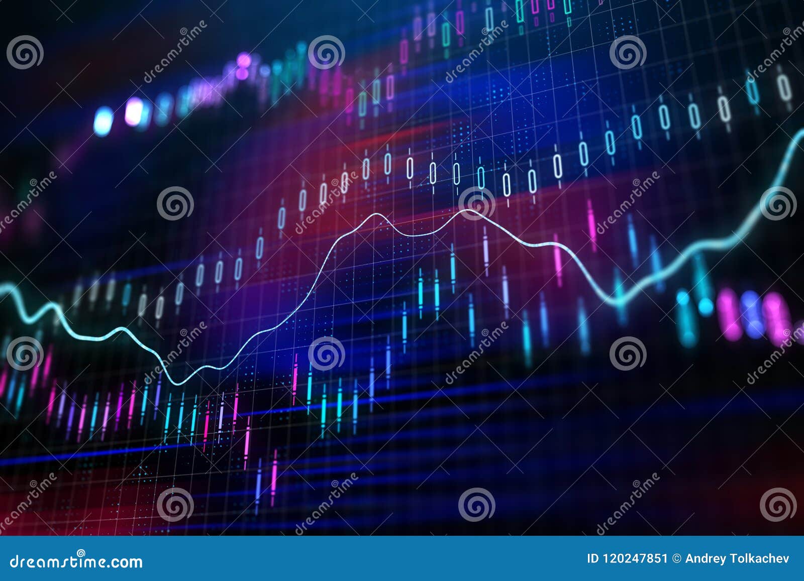 Digital forex graphs stock illustration. Illustration of accounting ...