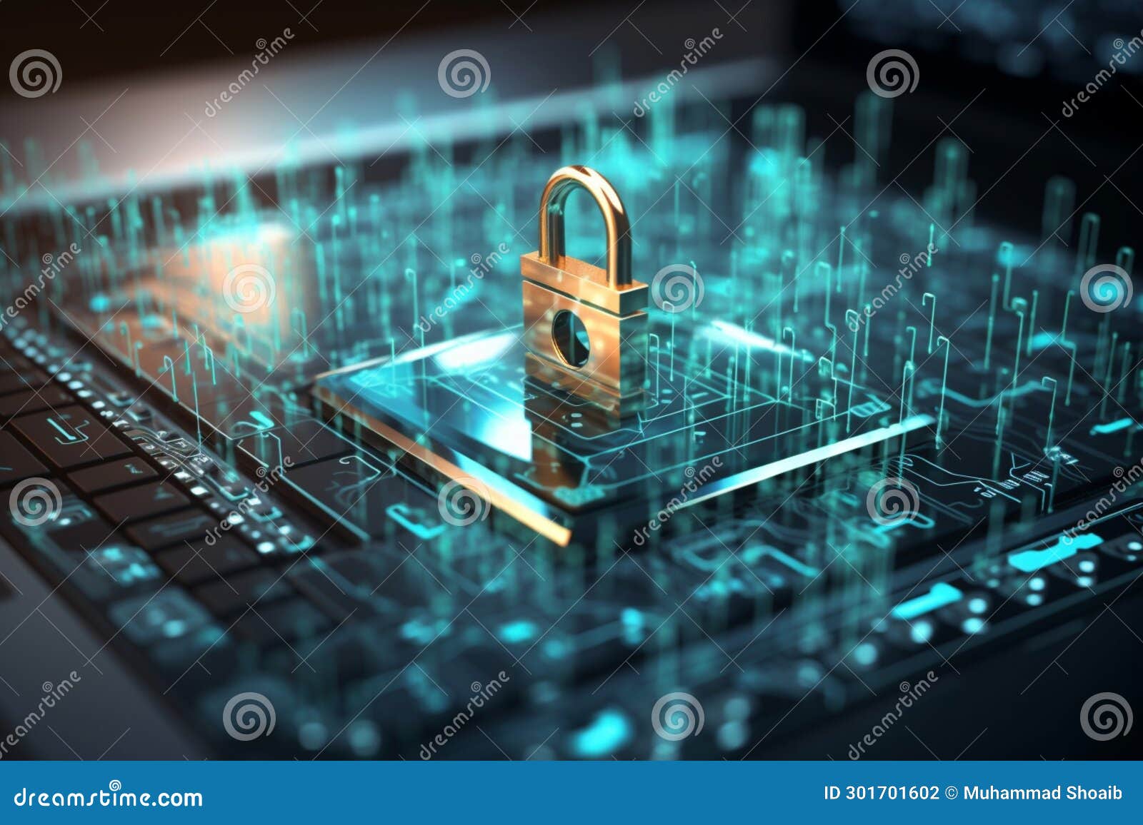 Digital Fortress Cybersecurity Concept with User Privacy, Encryption ...