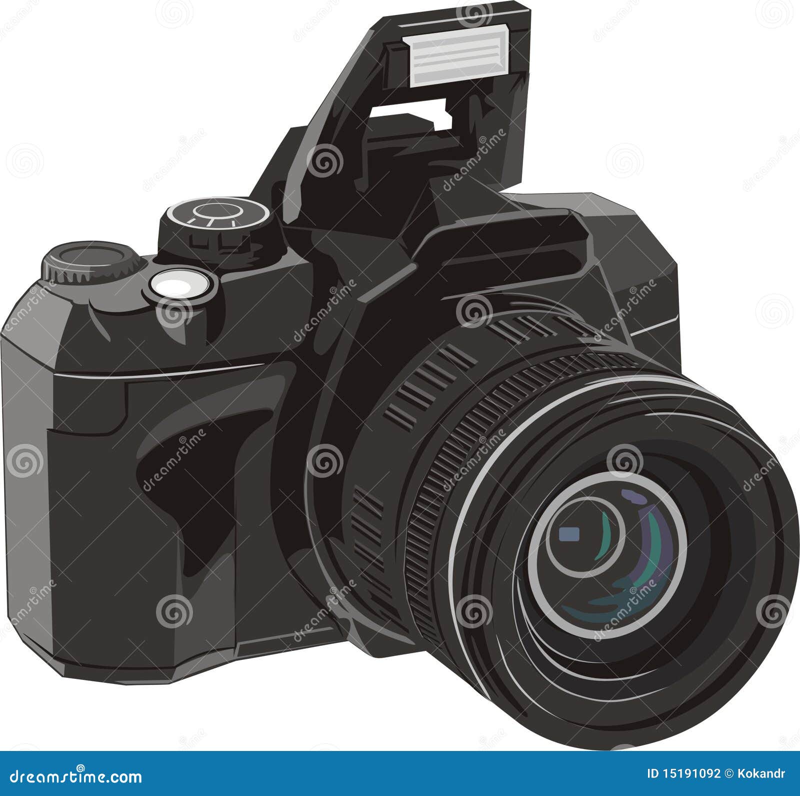 Digital-Fotokamera vektor abbildung. Illustration von photograph - 15191092