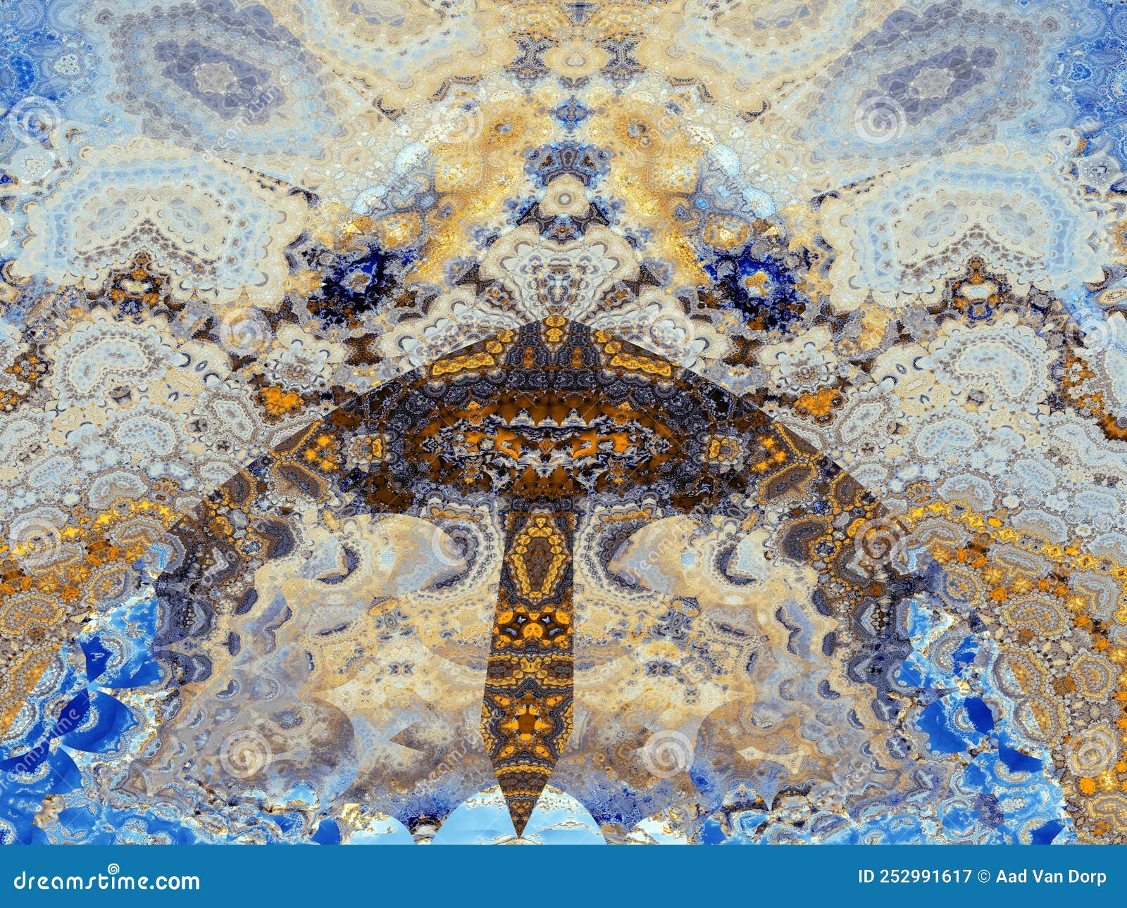 Digital Fractal Art `Calculated Abstract #01` Stock Illustration ...