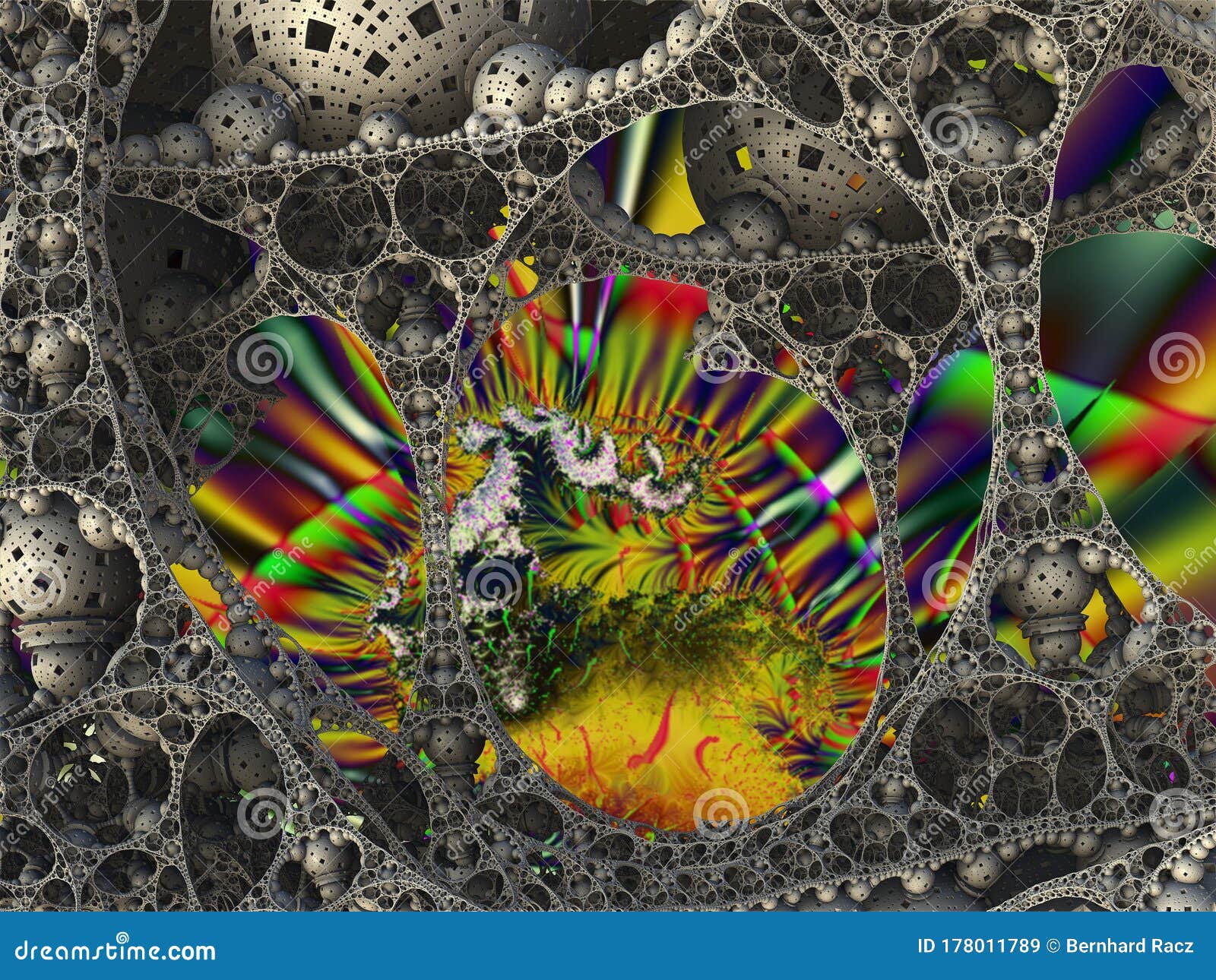 Tower Structure - Fractal Design Art Illustration Backdrop Stock ...