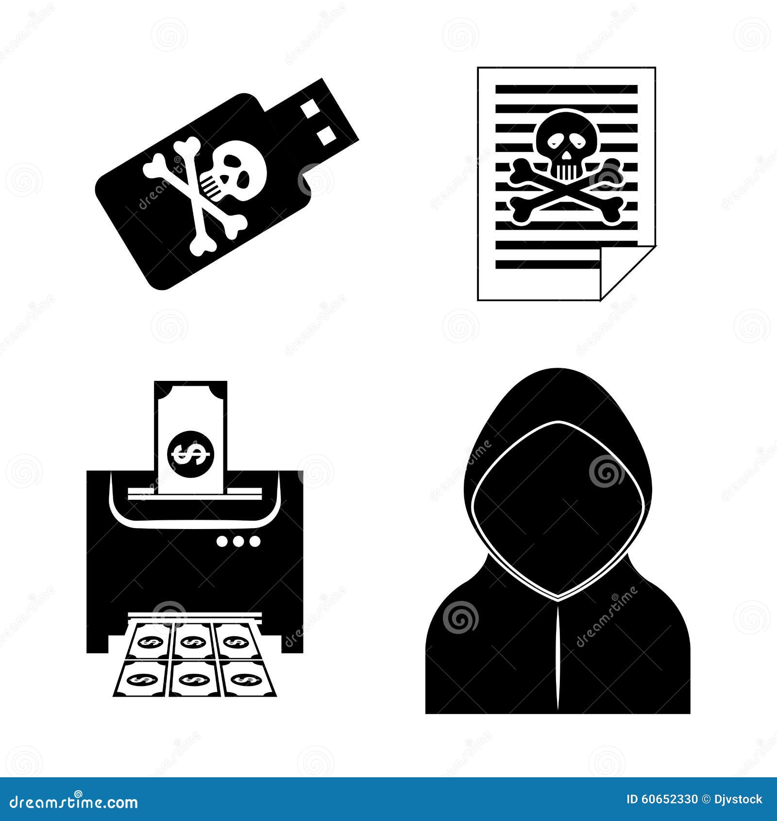 Digital Fraud and Hacking Design Stock Vector - Illustration of ...