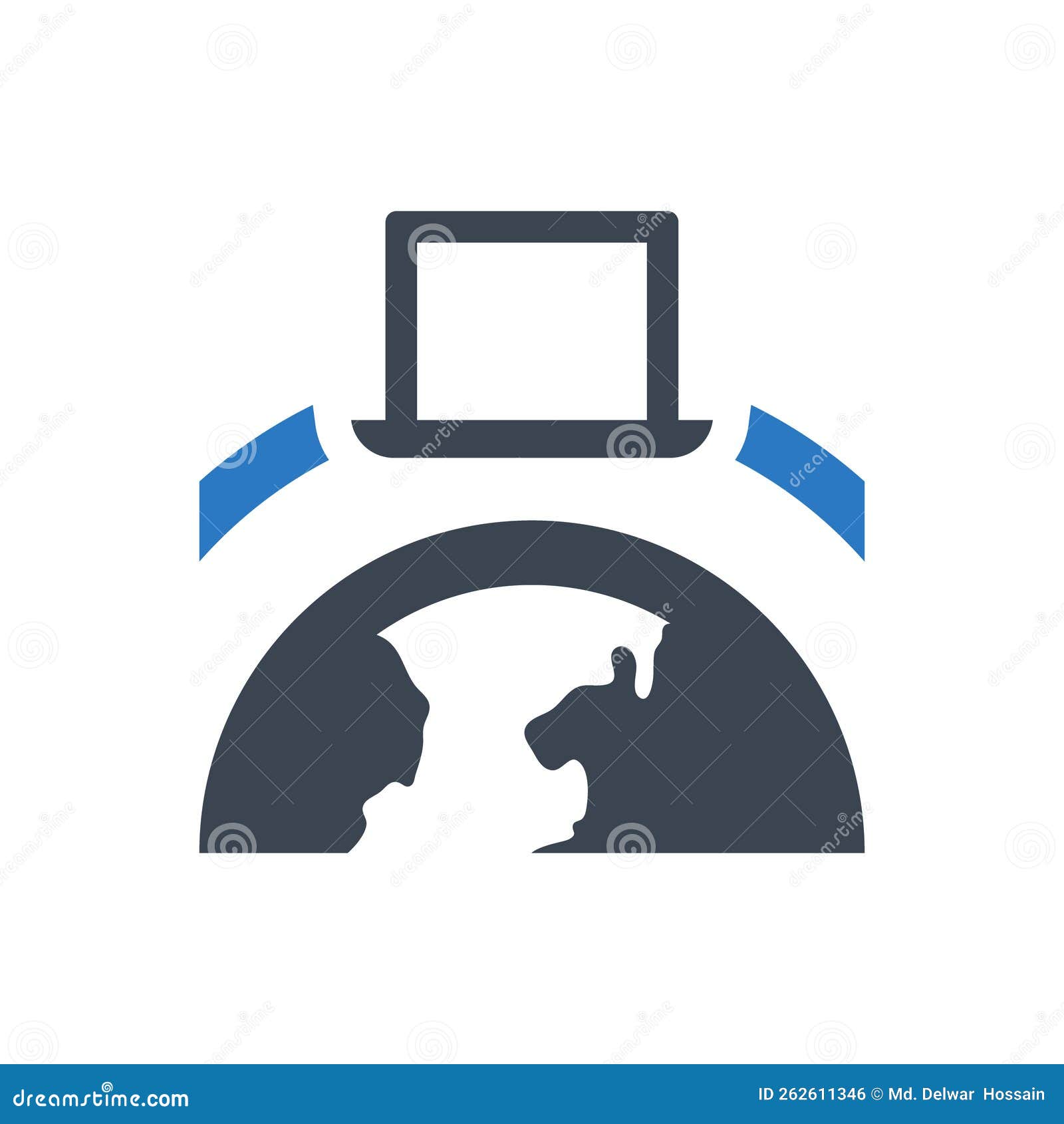 Digital freelance icon stock vector. Illustration of vector - 262611346