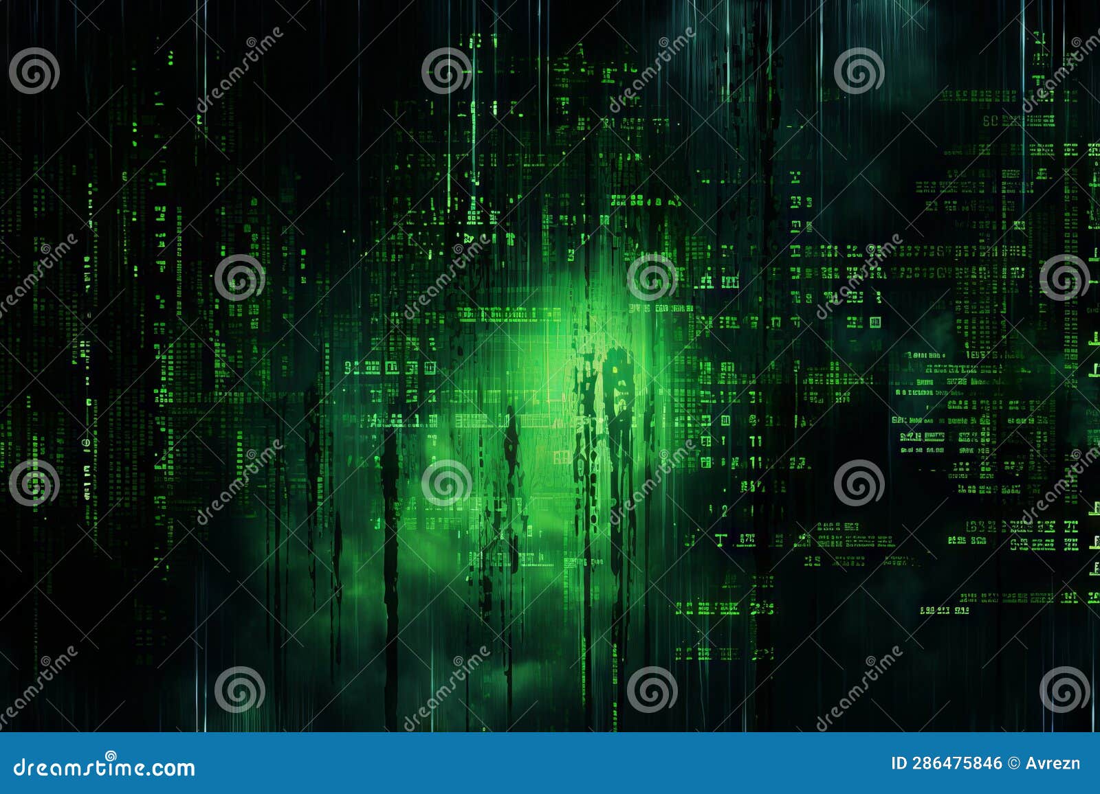 Digital Frenzy: Immersive Matrix Code Wallpaper In Green, Generative AI ...