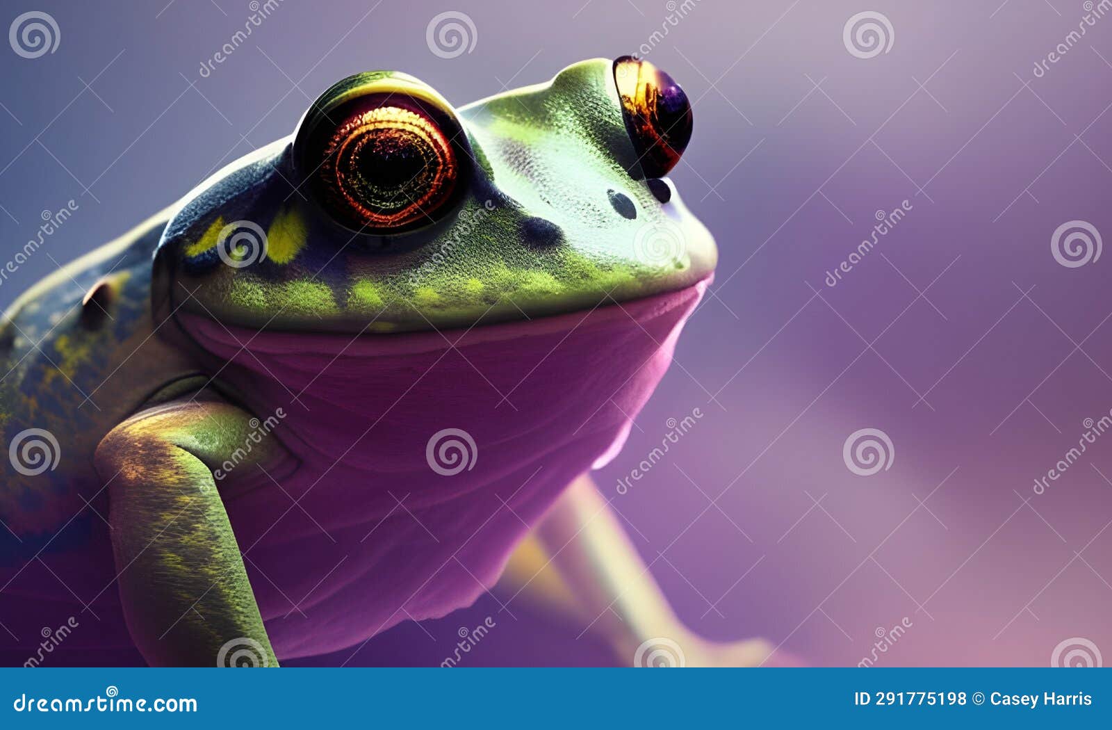Digital frog in 3D stock illustration. Illustration of toad - 291775198