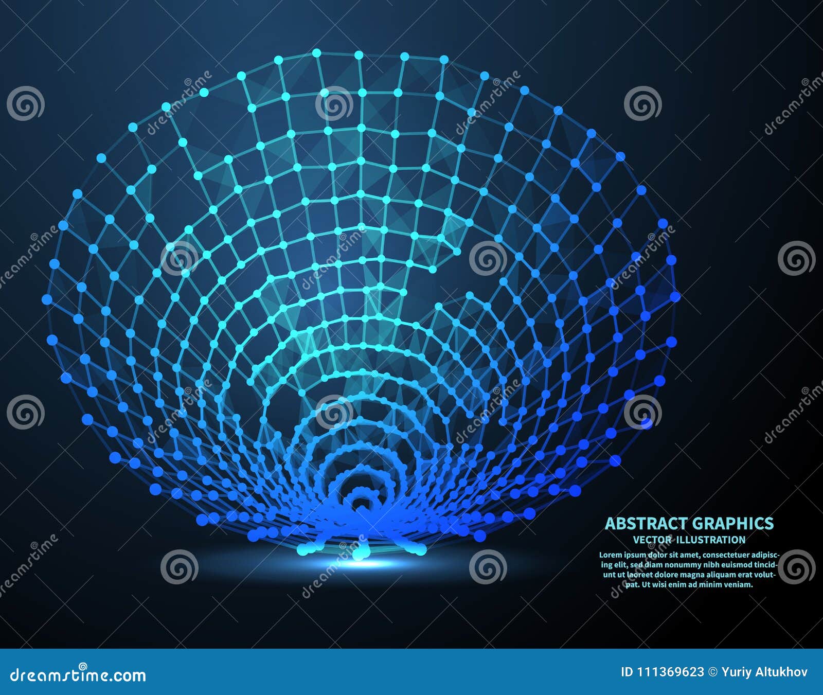 Digital Funnel, Vector Illustration. Network Connections With Points ...