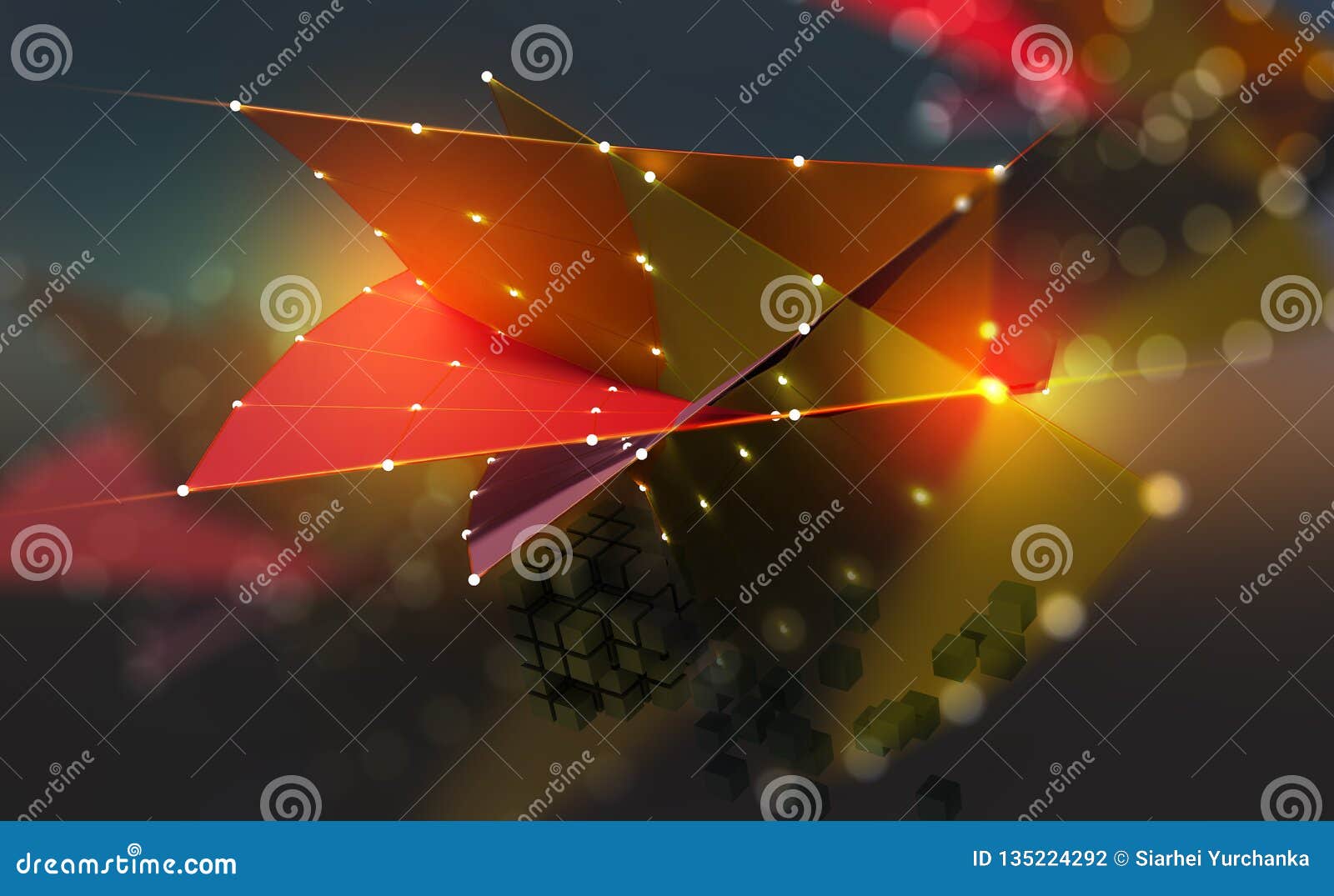Digital Future. Intersection of Information Flows Stock Illustration ...