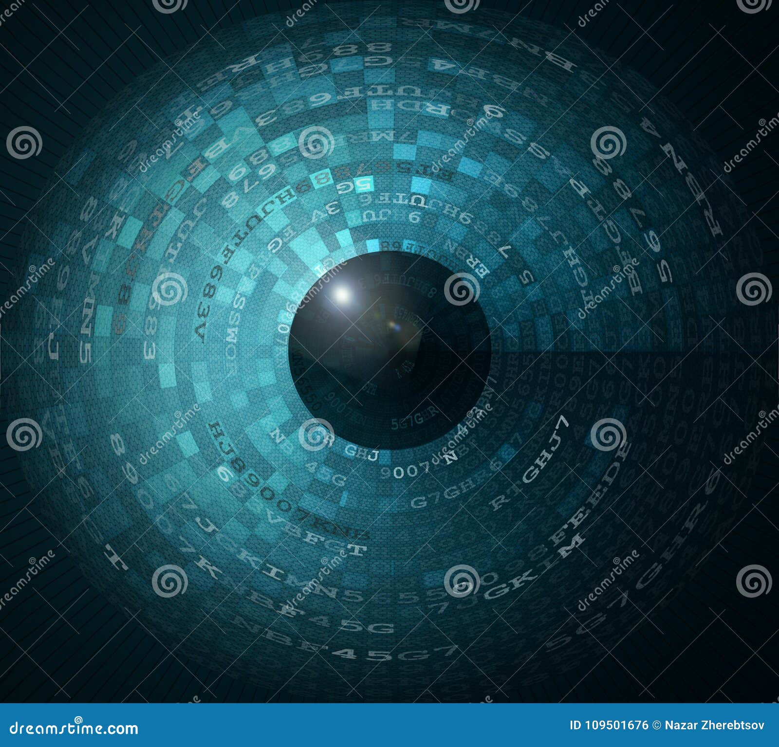 Digital Future Technology, Blue Eye Cyber, Security Concept Stock ...