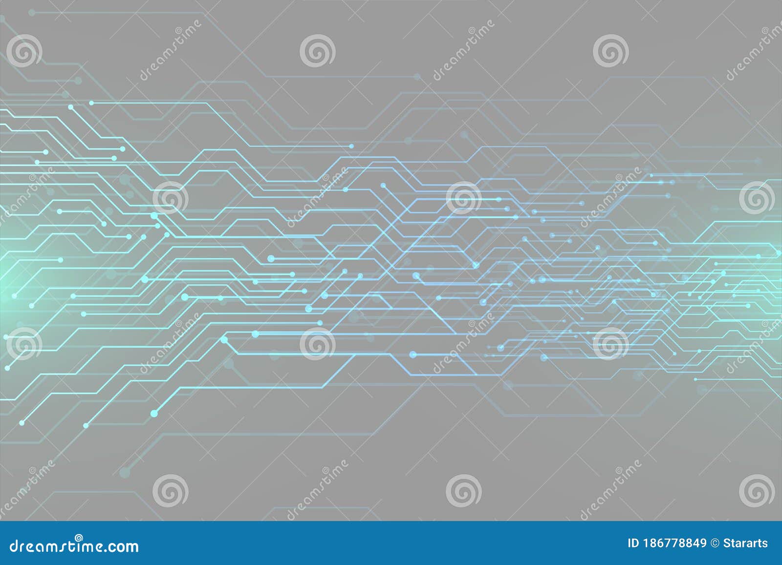 Digital Futuristic Circuit Diagram Technology Banner Design Stock ...