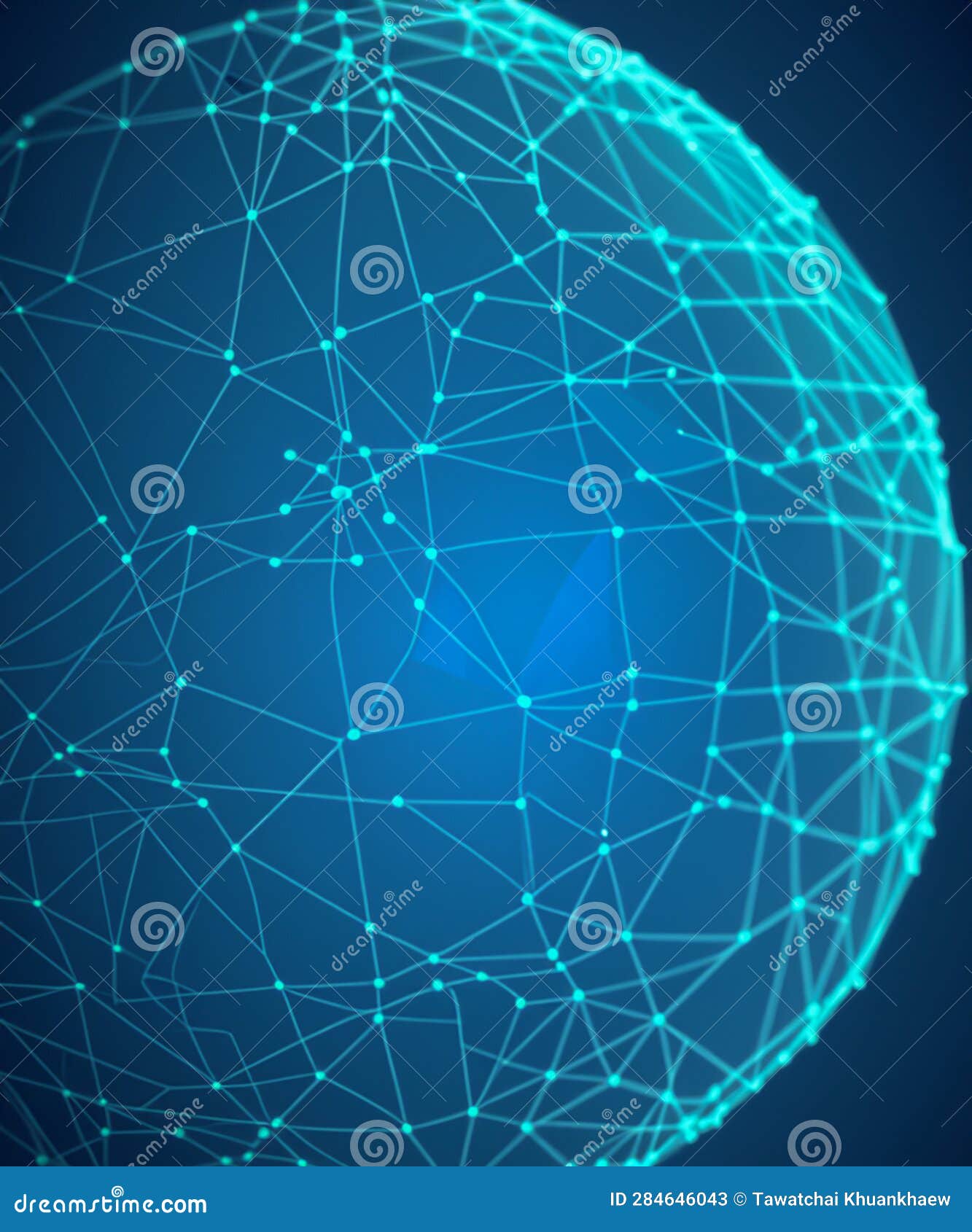 Digital Futuristic Multiverse Planet Low Poly Wireframe Stock Image ...