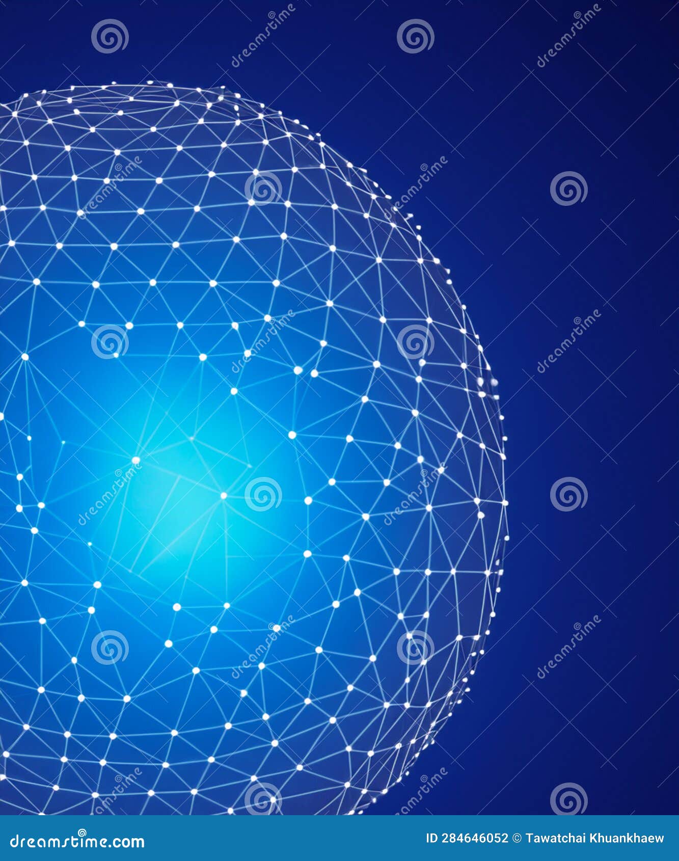 Digital Futuristic Multiverse Planet Low Poly Wireframe Stock ...