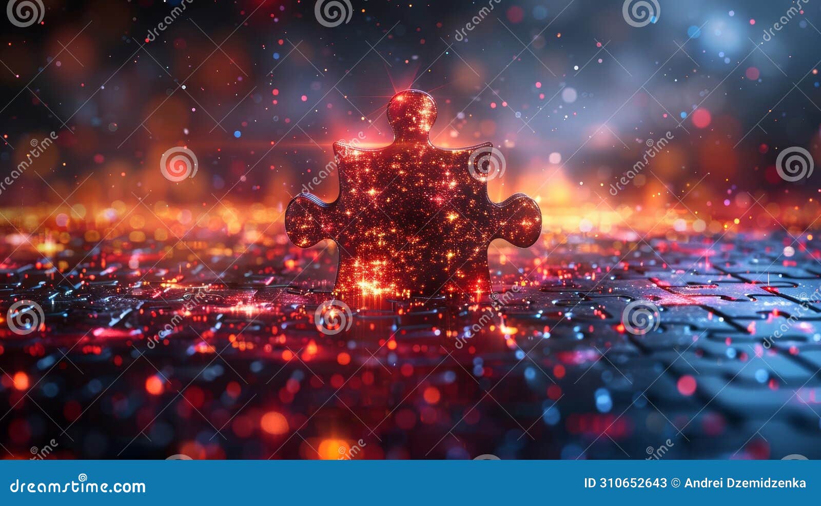 In a Digital Futuristic Style, the Puzzle Consists of a Problem-solving ...