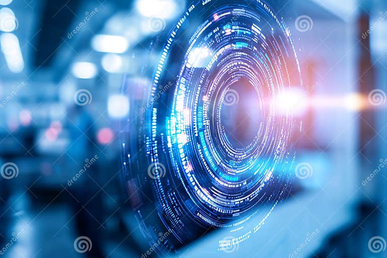 Digital Futuristic Technology Concept with Abstract Data Visualization ...