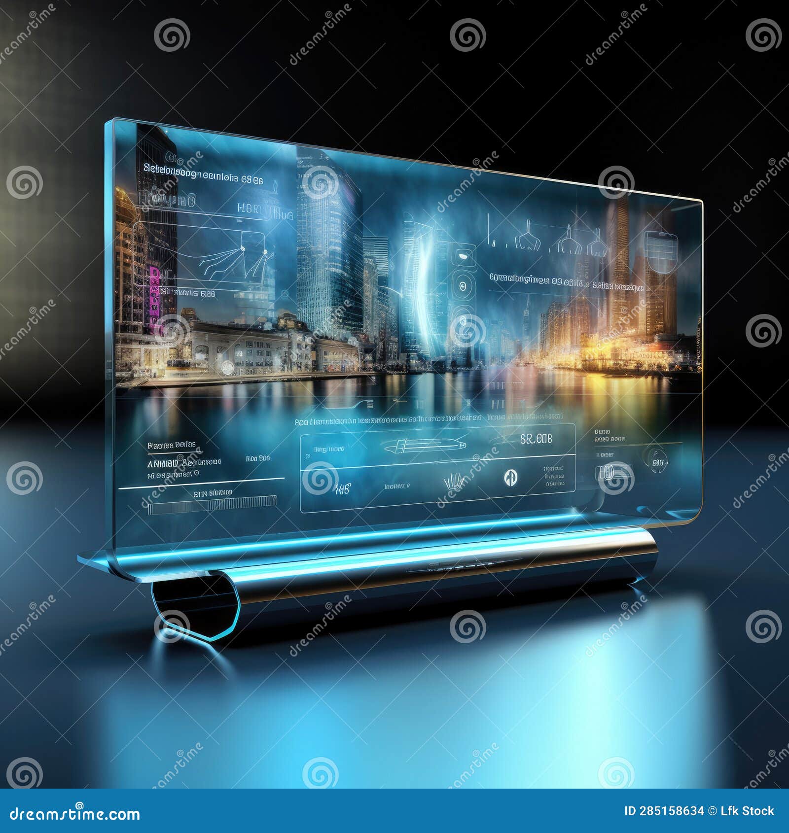 Digital Futuristic Television. Generative Ai Stock Illustration ...