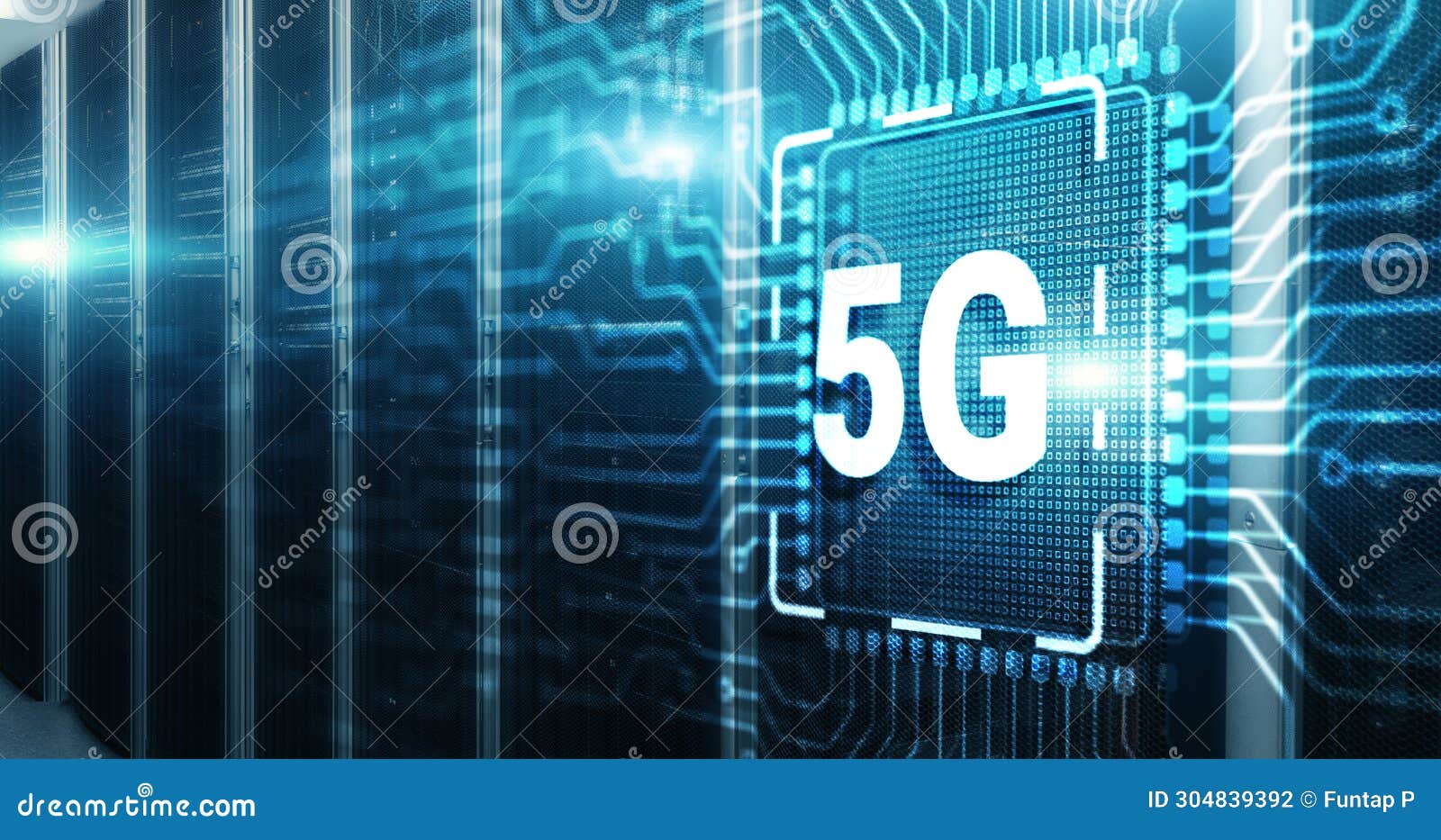 Digital 5G and Internet Telecommunication Concept on 3d Electronic ...