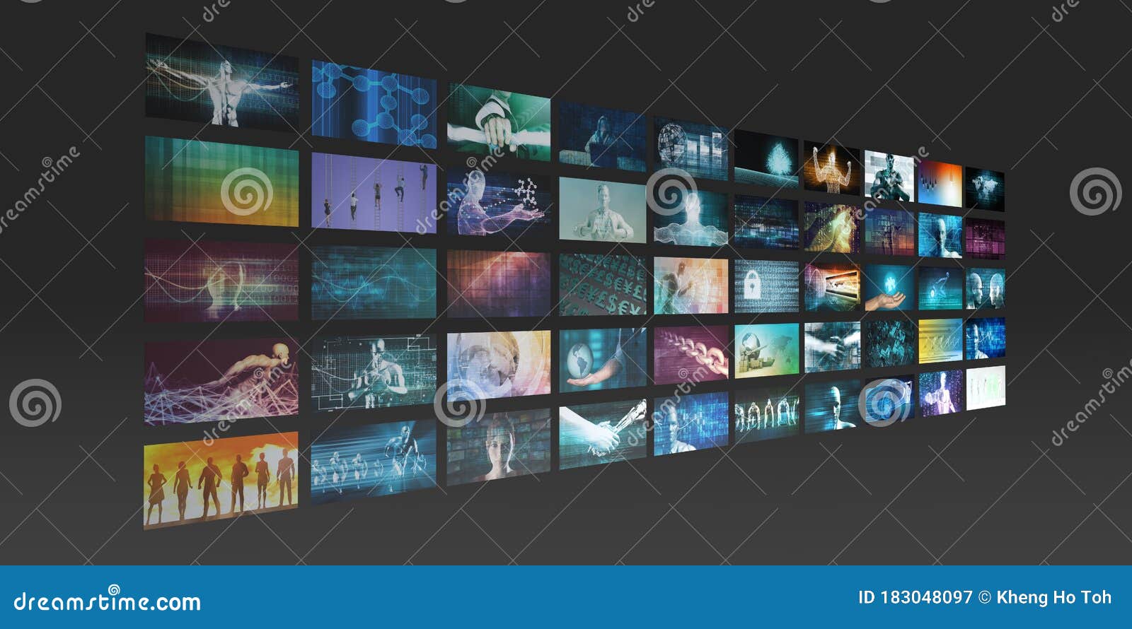 Digital Art Gallery Interface With Artwork Display, Artist Prof Stock ...