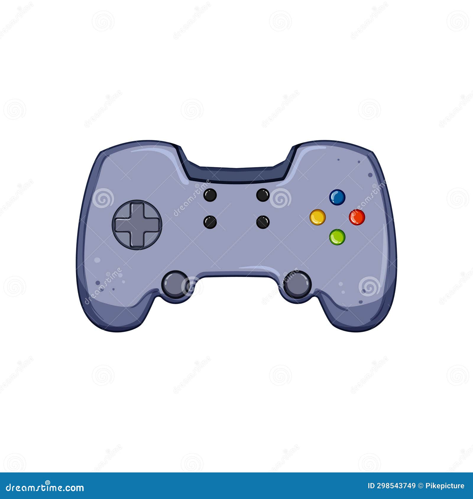 Digital Gamepad Cartoon Vector Illustration Stock Illustration ...