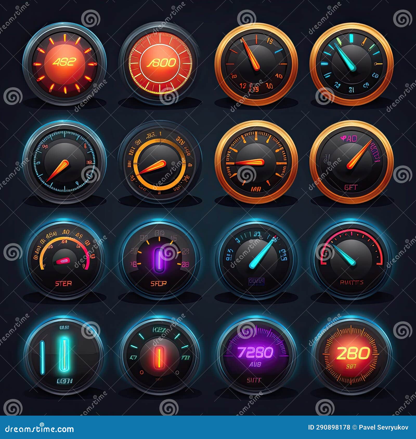 Digital Games Speedometer Ai Generated Stock Photo - Image of vehicle ...