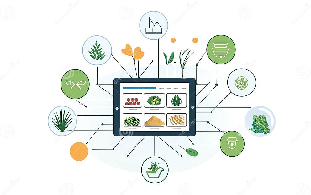 Digital Garden Planning Interface Showcasing Various Plants and ...