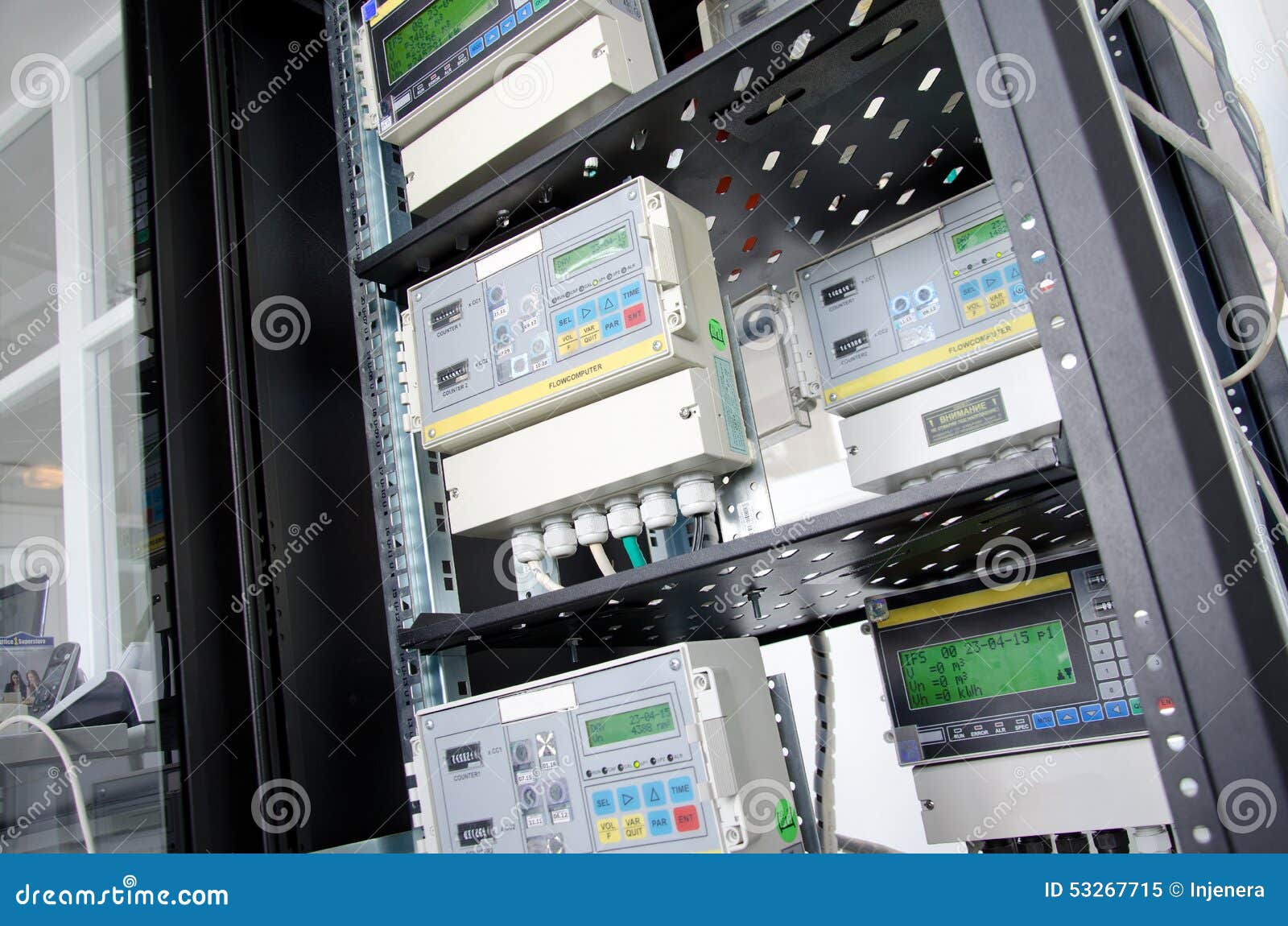 Digital Gas Flow Meter, Mounted In Rack Royalty-Free Stock Photo ...