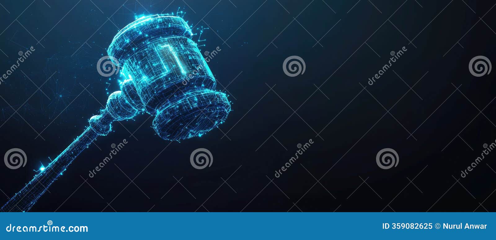 Digital Gavel of Justice stock illustration. Illustration of order ...