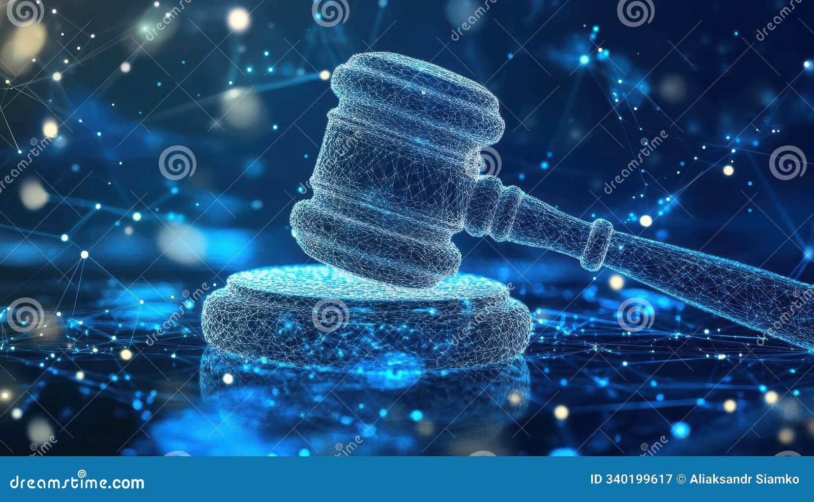 Digital Gavel Representing the Intersection of Law and Technology Stock ...