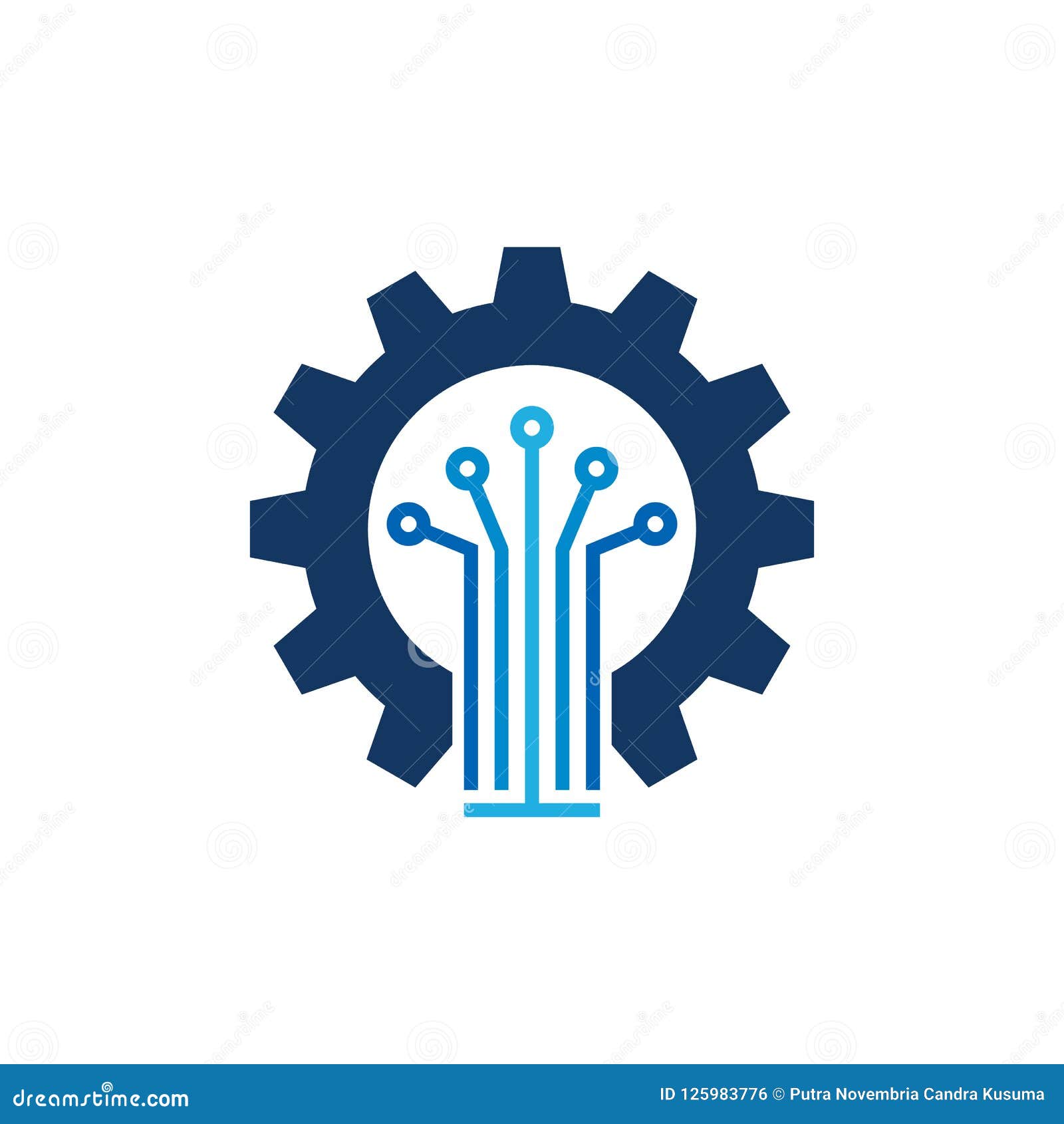 Digital Gear Logo Icon Design Stock Vector - Illustration of industrial ...