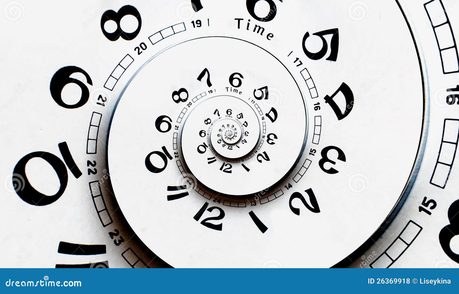 Digital Generated Twisted Clock Face. Stock Photo - Image of detail ...