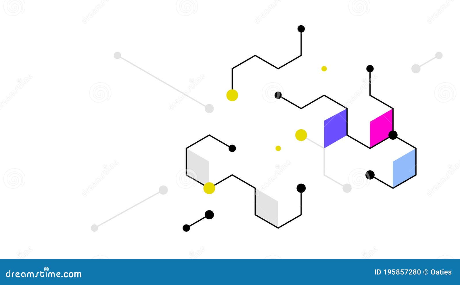 Digital Geometric Abstraction Cube Boxes Stock Vector - Illustration of ...