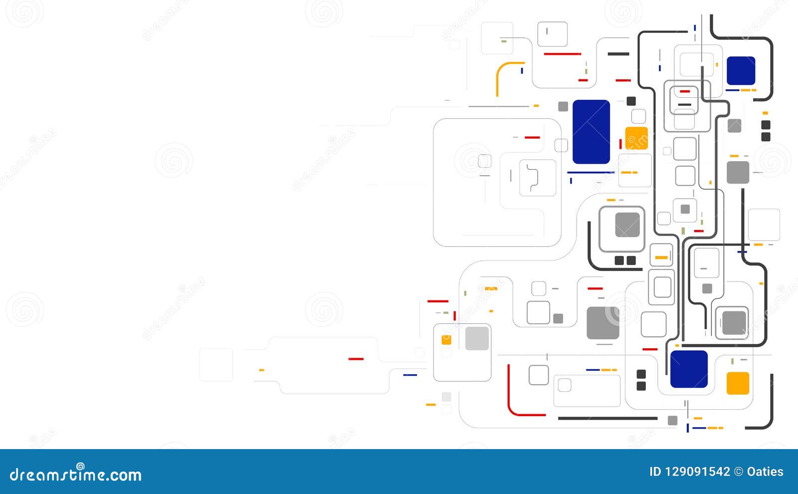 Digital Geometric Blueprint Data Elements Abstract Background Stock ...