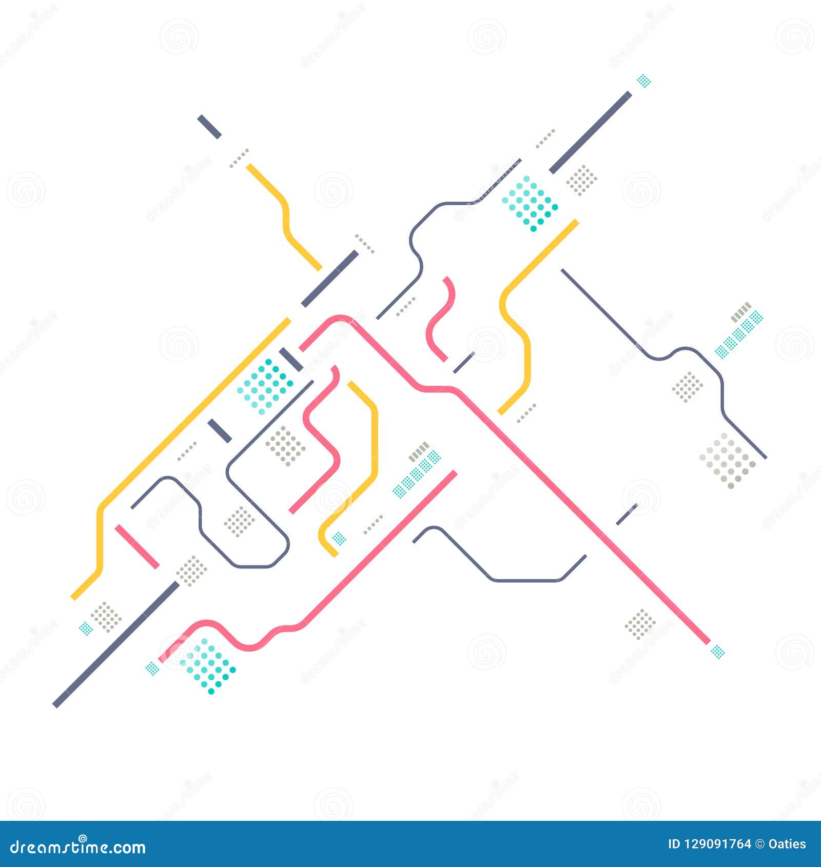 Digital Geometric Data Network Elements Abstract Background Stock ...