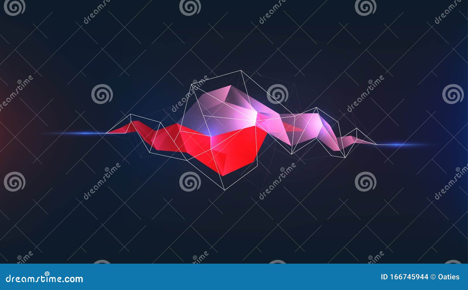 Digital Geometric Polygonal Elements Stock Vector - Illustration of ...