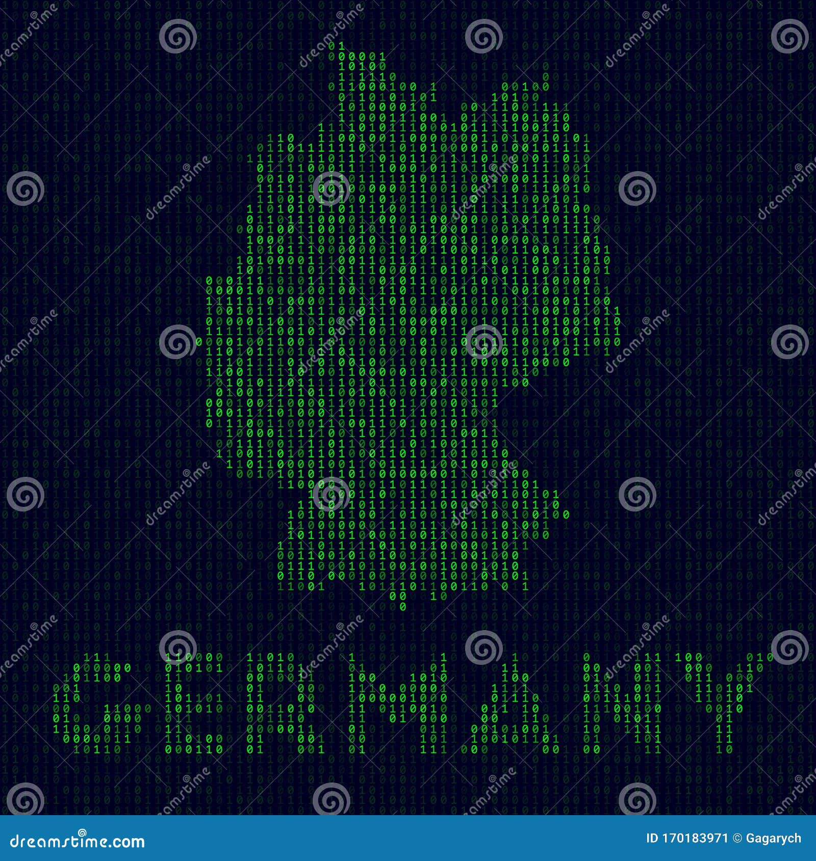 Digital Germany logo. stock vector. Illustration of hacking - 170183971