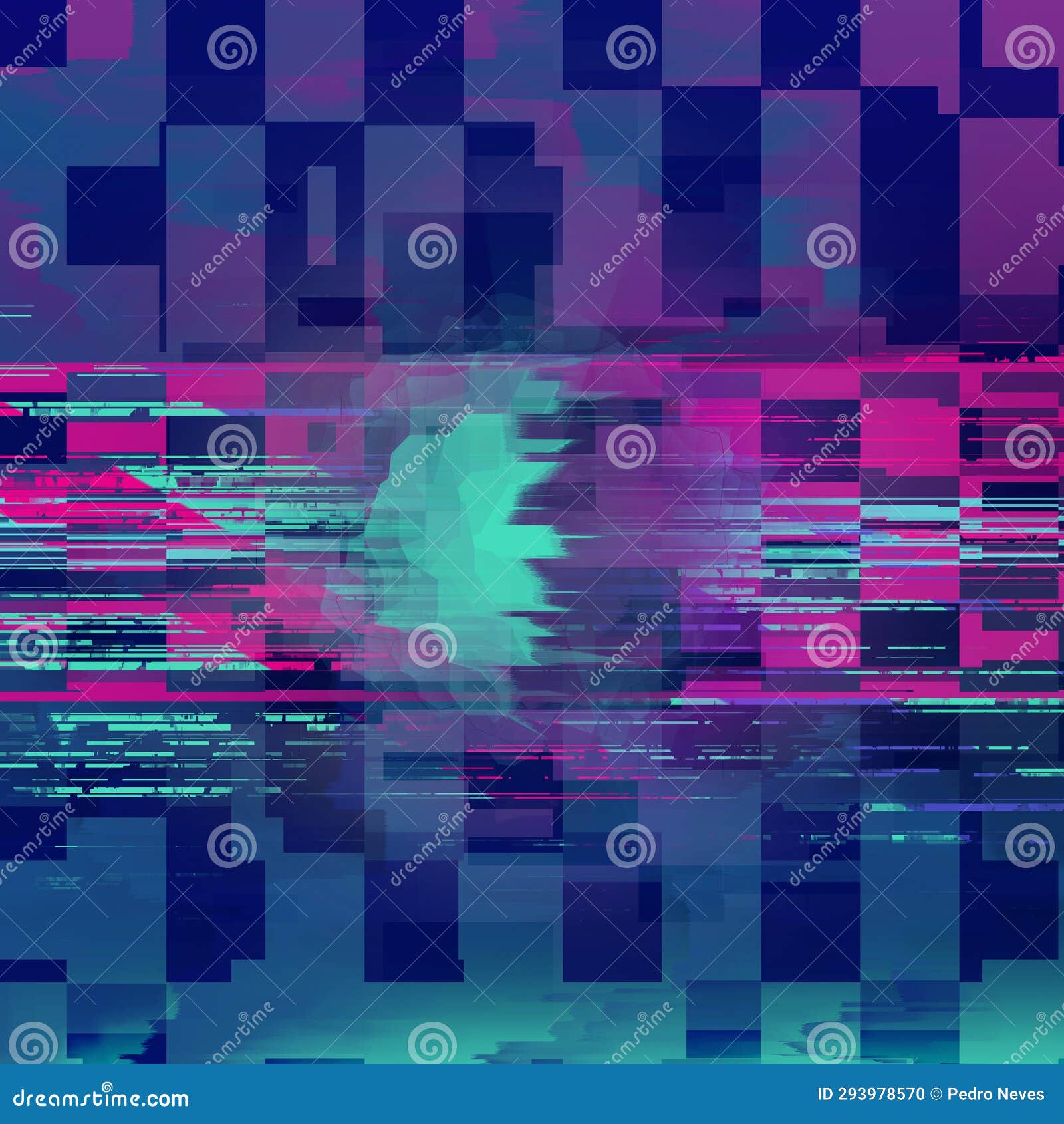Digital Glitch Art Abstract Background Graphic Element Distorted Stock ...