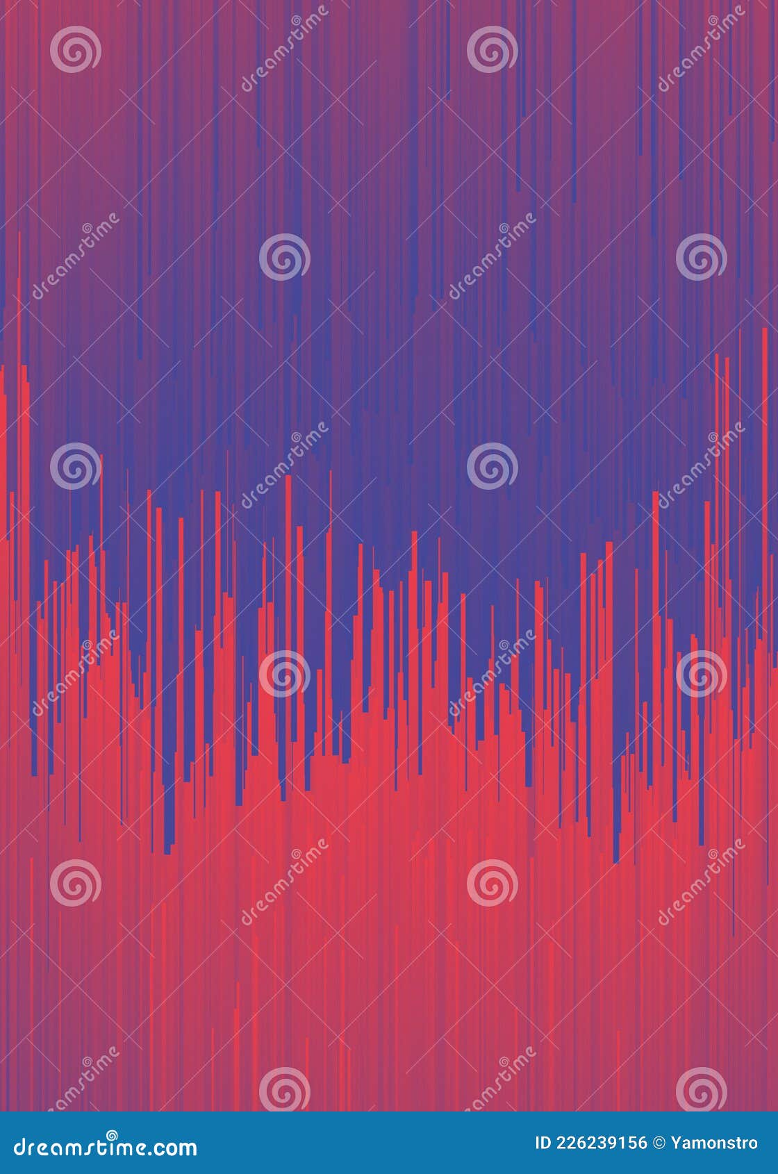 Digital Glitch Art Red Blue Abstract Vertical Background Stock ...