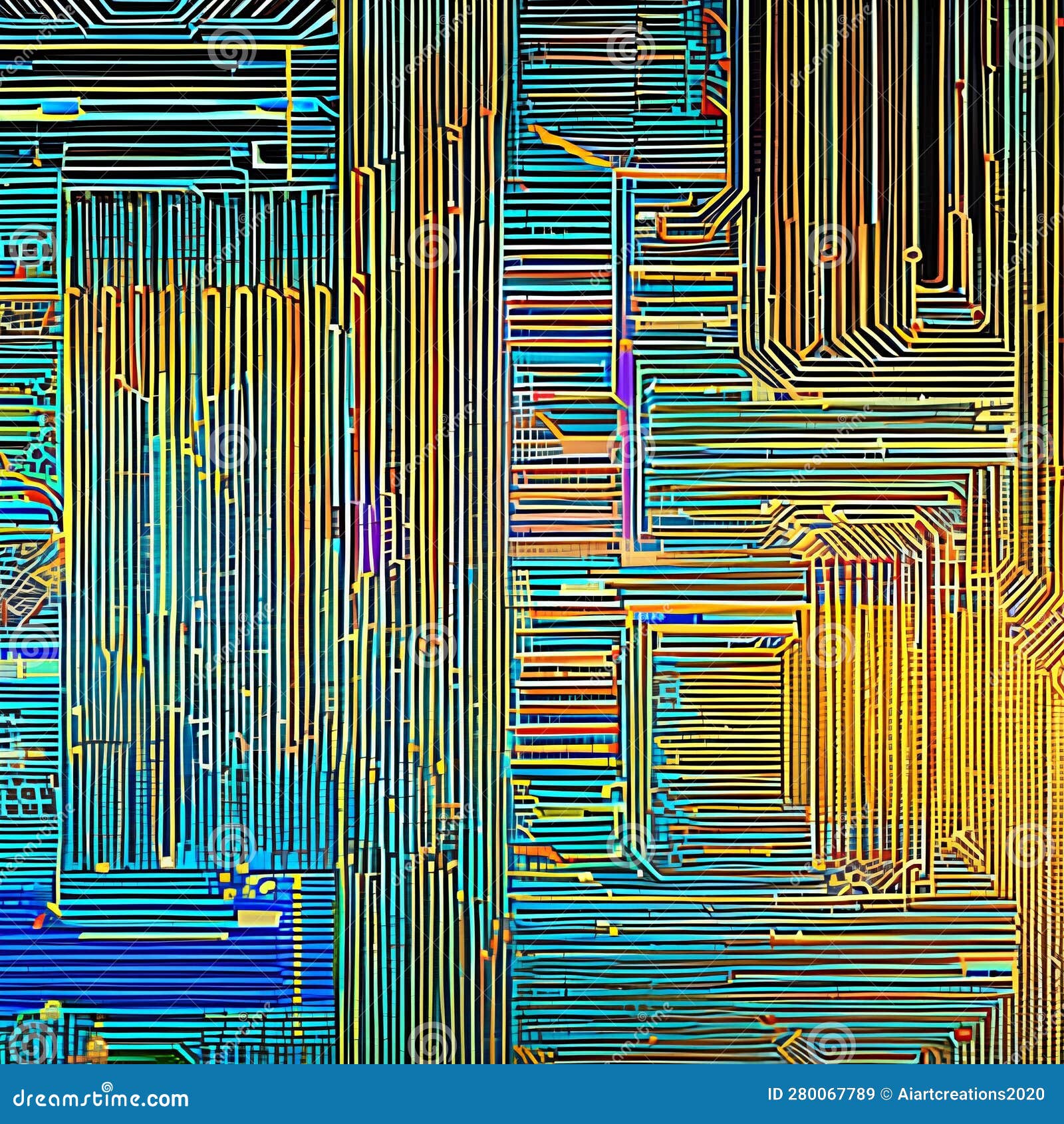 A Digital Glitch Effect Overlaying a Circuit Board Pattern, Symbolizing ...