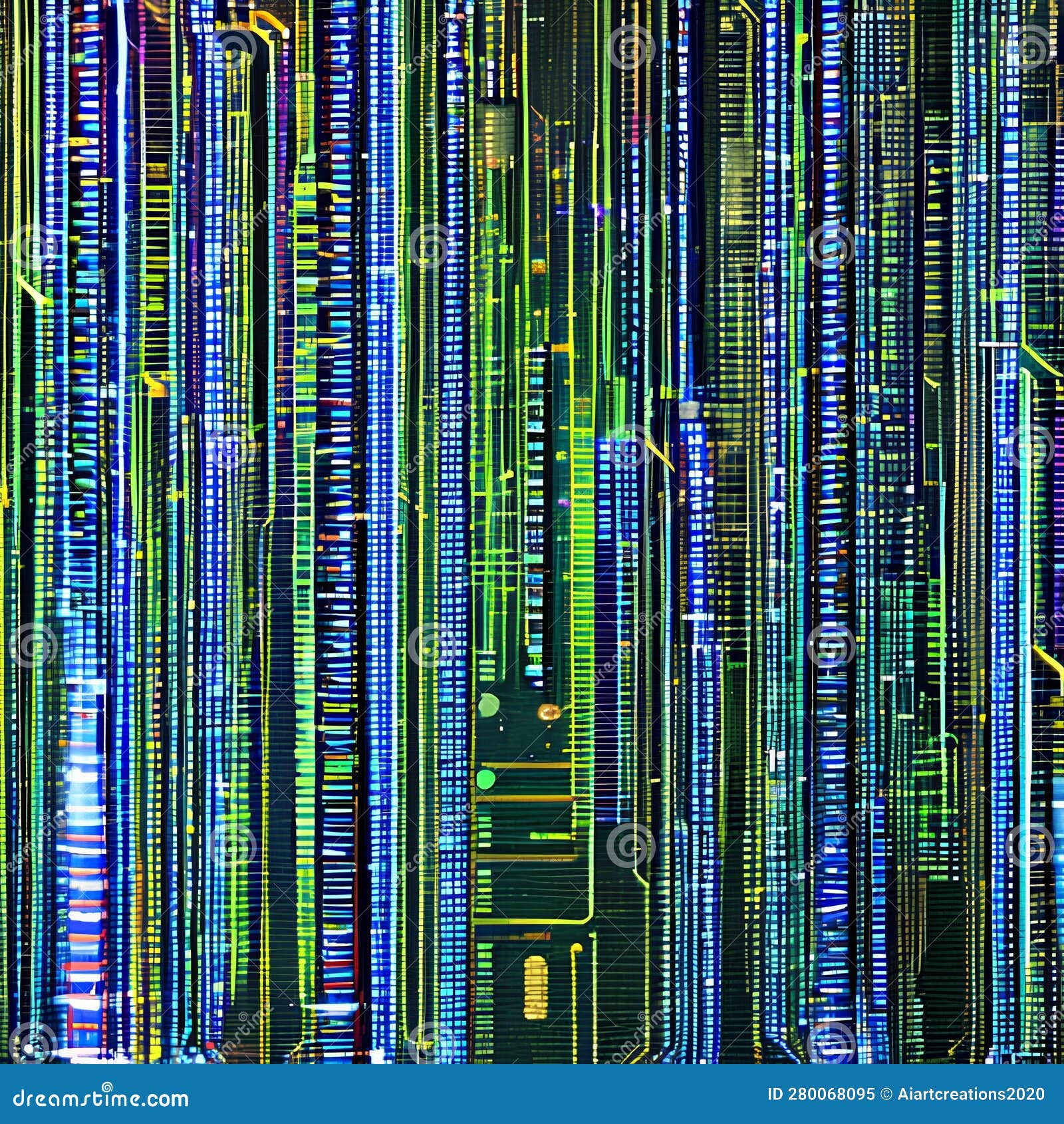 A Digital Glitch Effect Overlaying a Circuit Board Pattern, Symbolizing ...