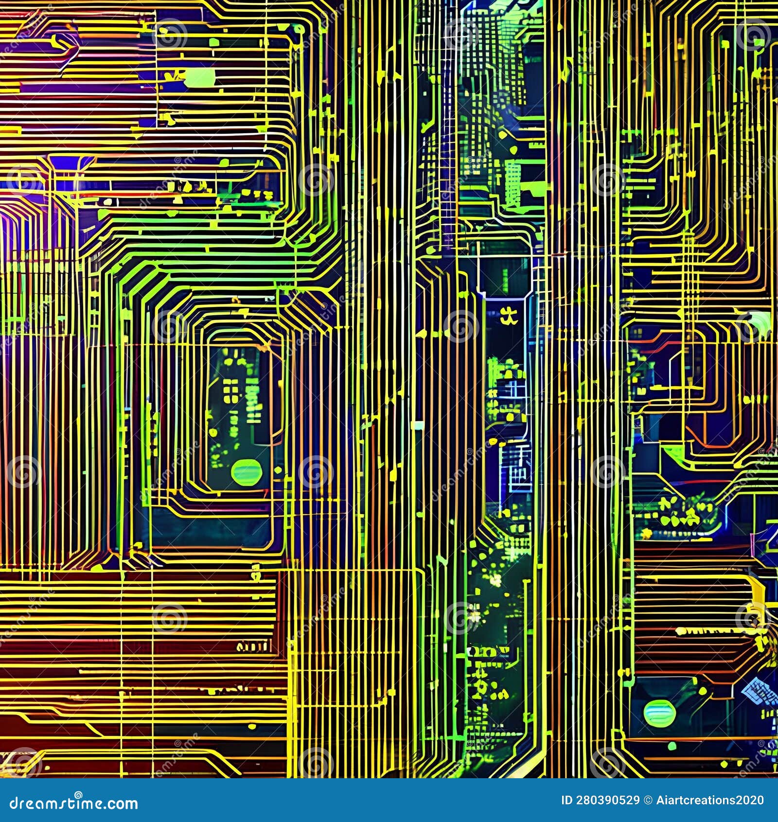 A Digital Glitch Effect Overlaying a Circuit Board Pattern, Symbolizing ...