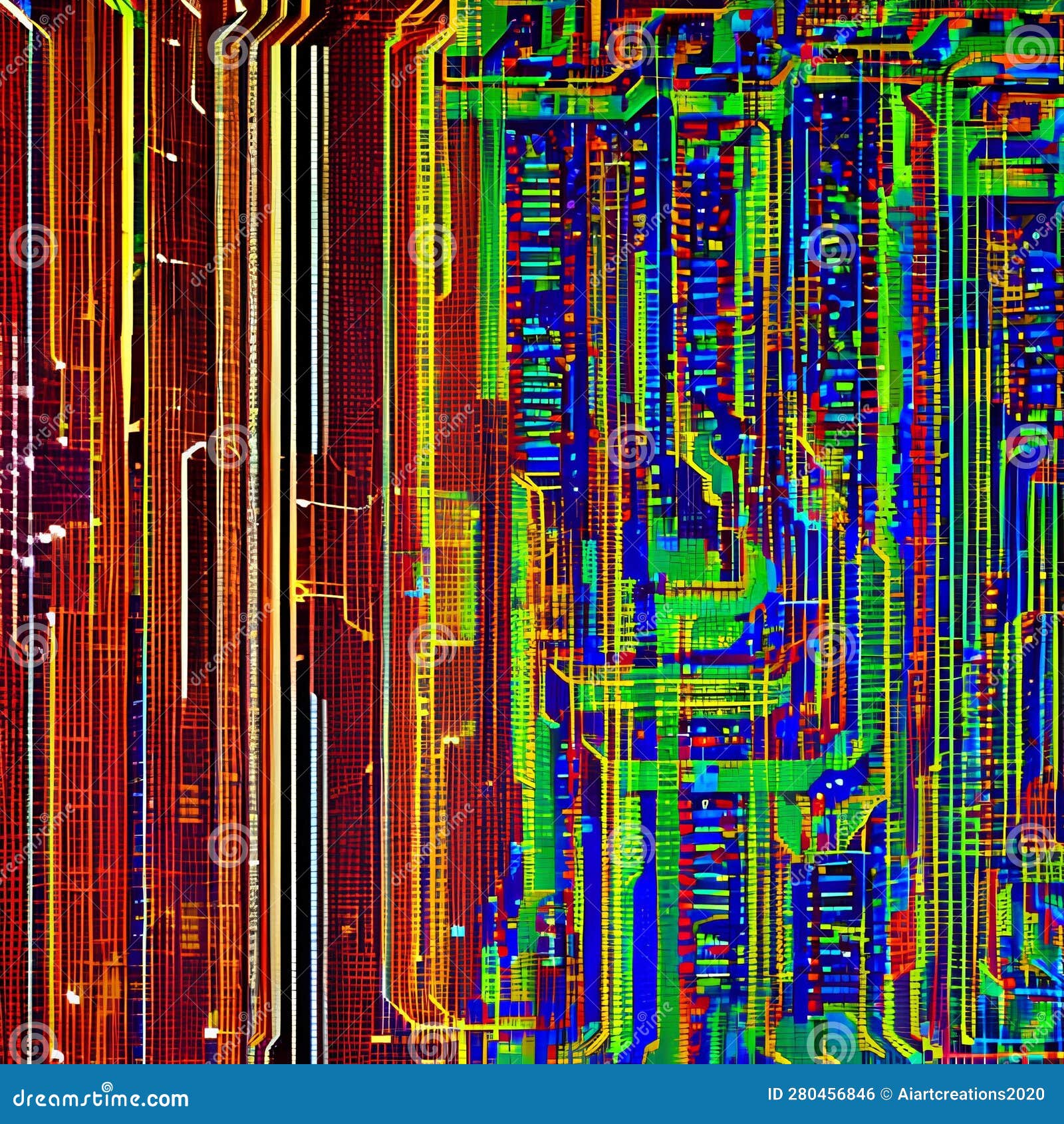 A Digital Glitch Effect Overlaying a Circuit Board Pattern, Symbolizing ...